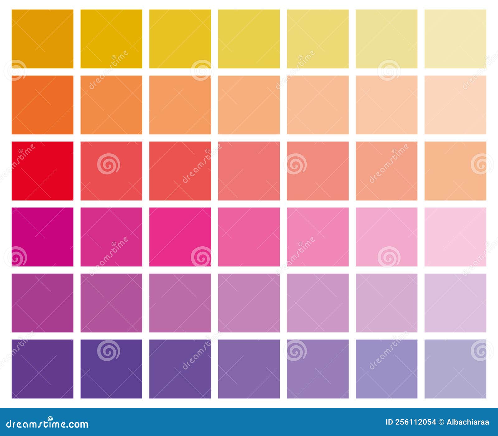 Nuance De Couleurs. Tons Chauds. Illustration Vectorielle. Illustration de Vecteur ...