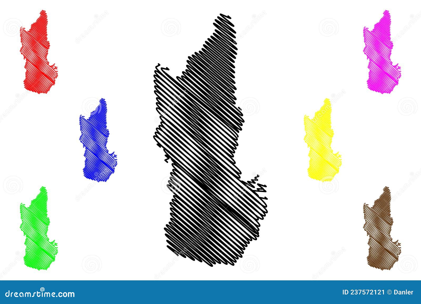 Nuapada District Odisha State, Republic of India Map Vector ...