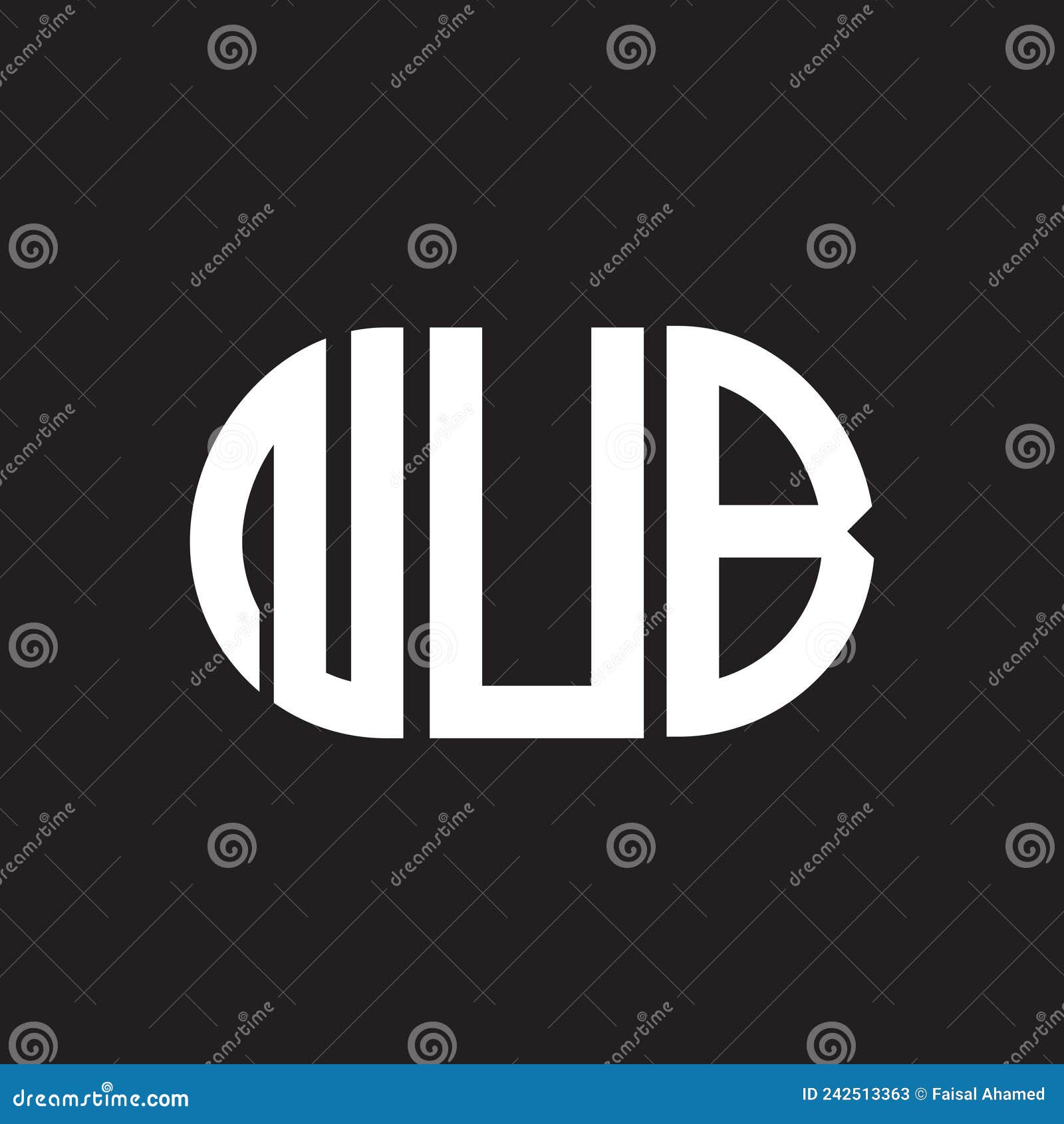 NUB Letter Logo Design On Black Background. NUB Creative Initials ...