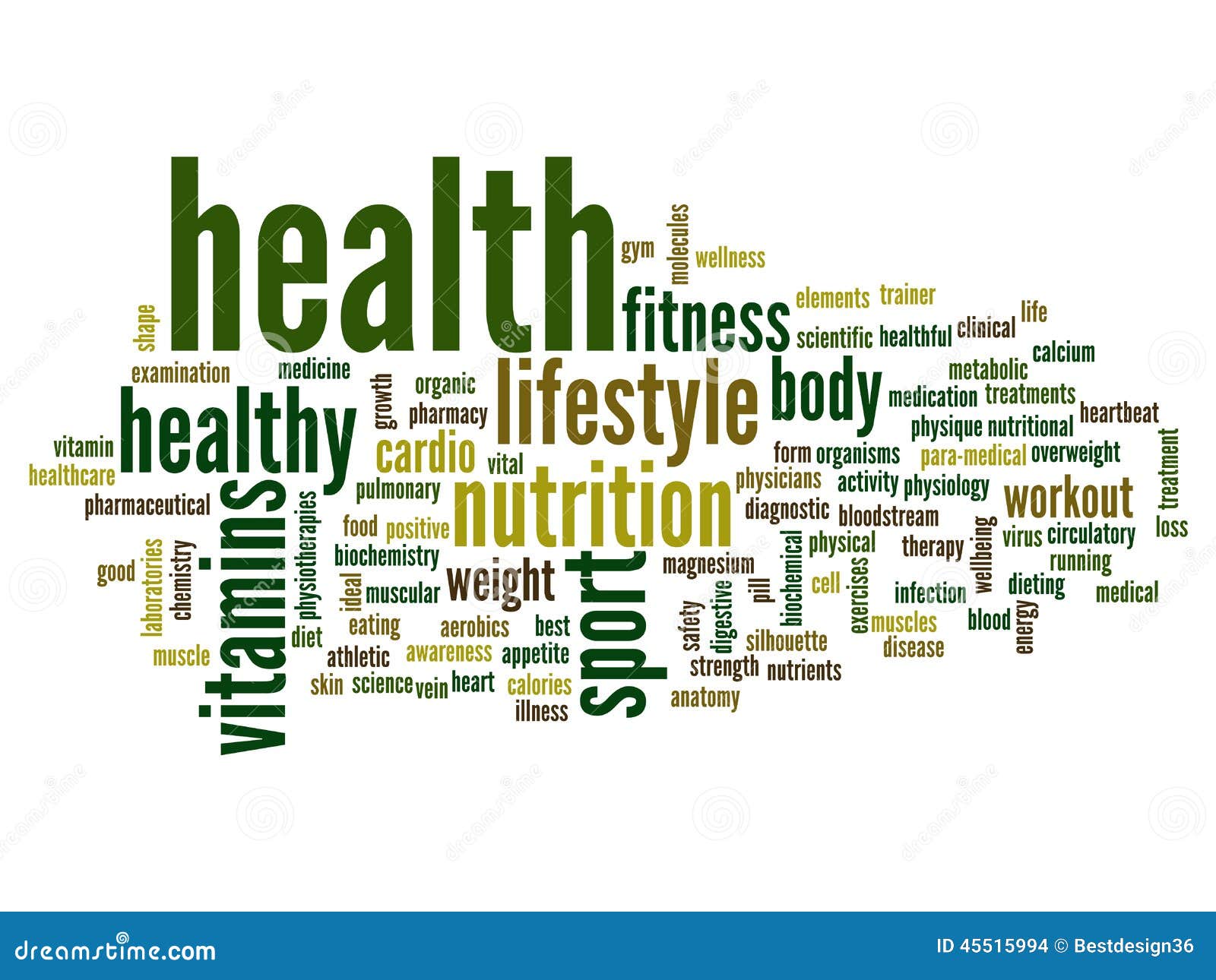 Nube Conceptual De La Palabra De La Salud Ilustración del Vector ...