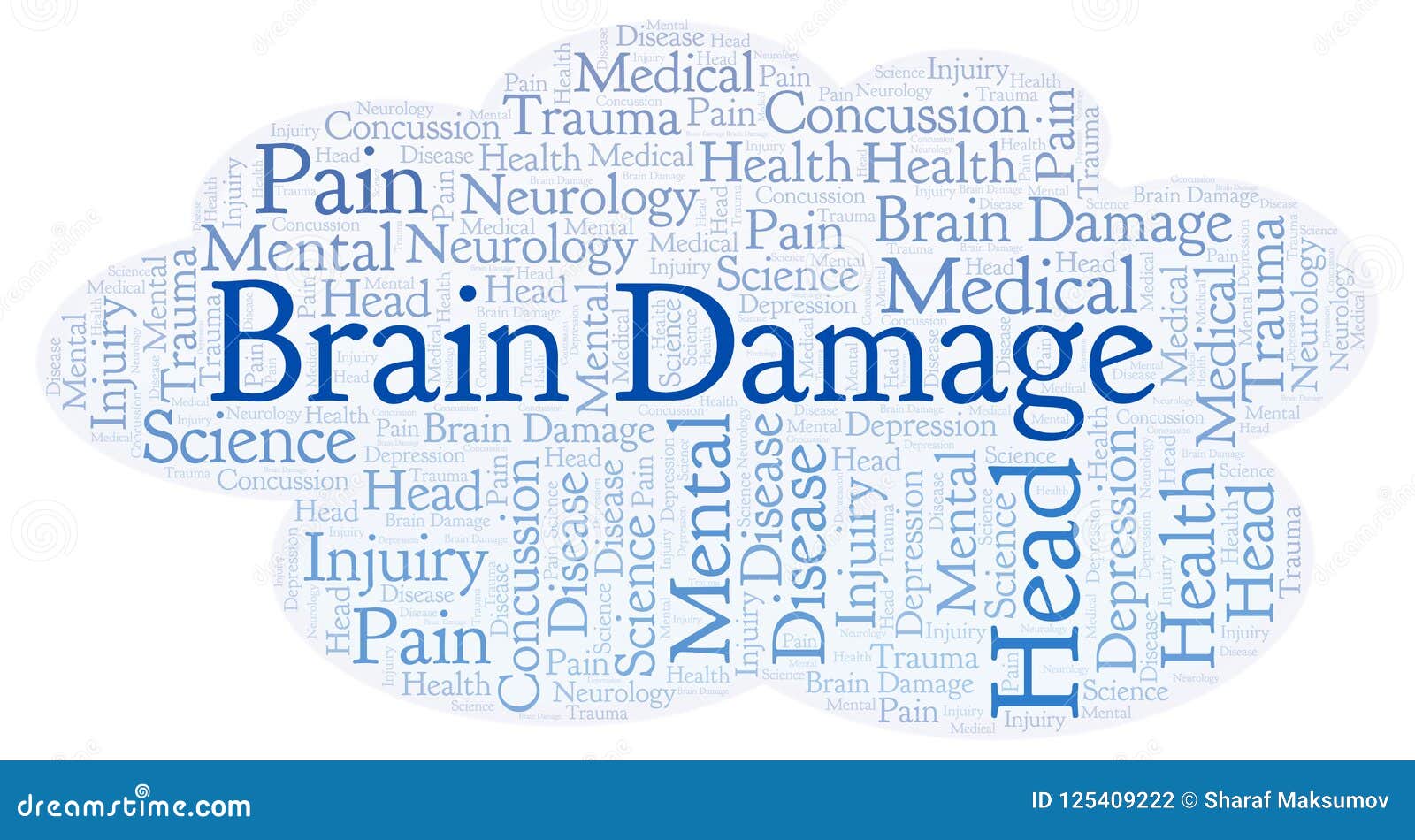 Nube De La Palabra De Brain Damage Stock de ilustración - Ilustración ...