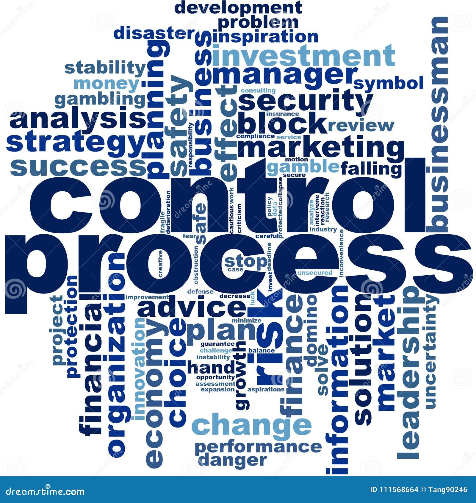 Nube De La Palabra De Control De Proceso Stock de ilustración ...