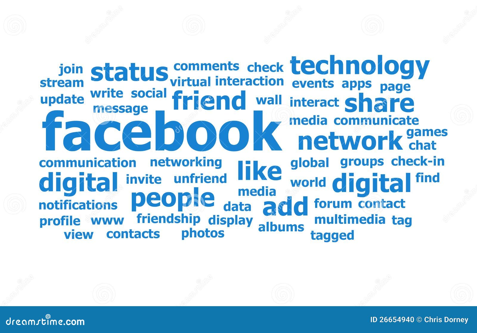 Nube De La Palabra De Facebook Imagen editorial - Ilustración de ...