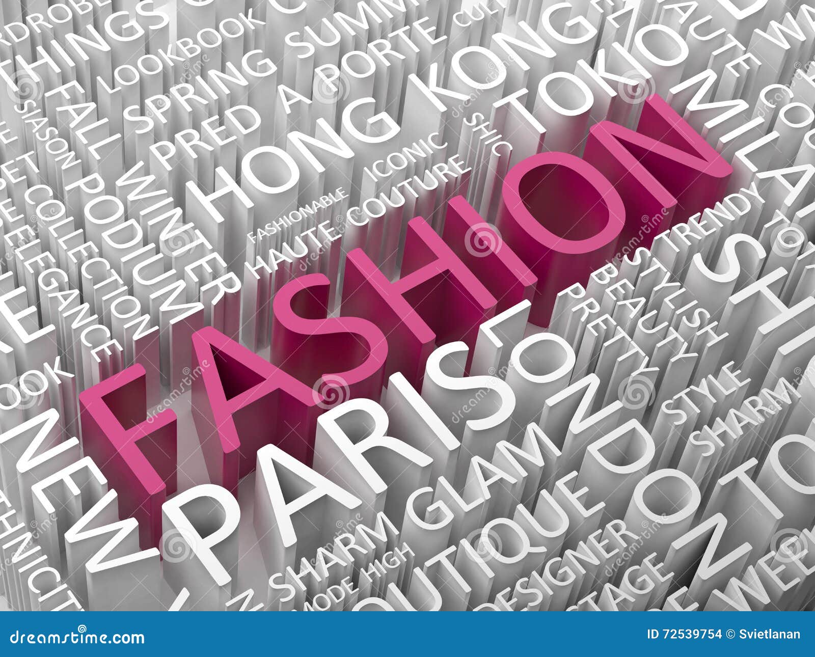 Nube De La Palabra De La Moda Stock de ilustración - Ilustración de ...