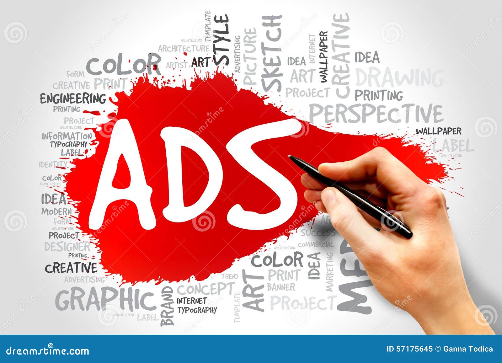 Nube de la palabra del ADS imagen de archivo. Imagen de calidad - 57175645