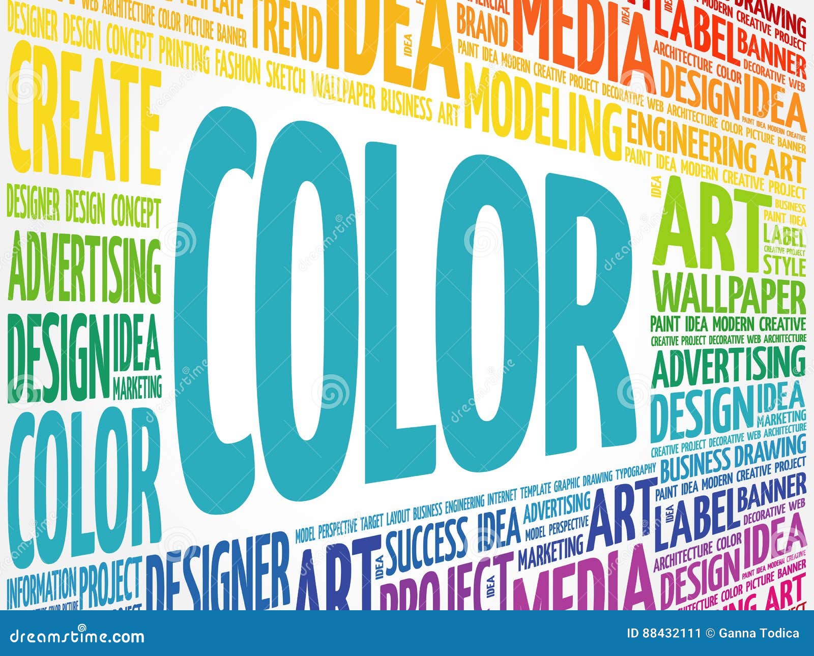 Nube De La Palabra Del COLOR Stock de ilustración - Ilustración de ...