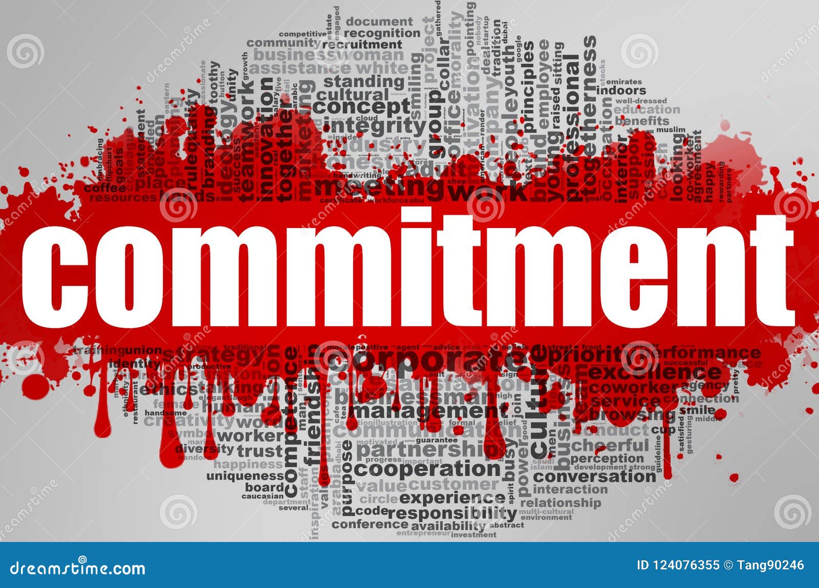 Nube De La Palabra Del Compromiso Stock de ilustración - Ilustración de ...