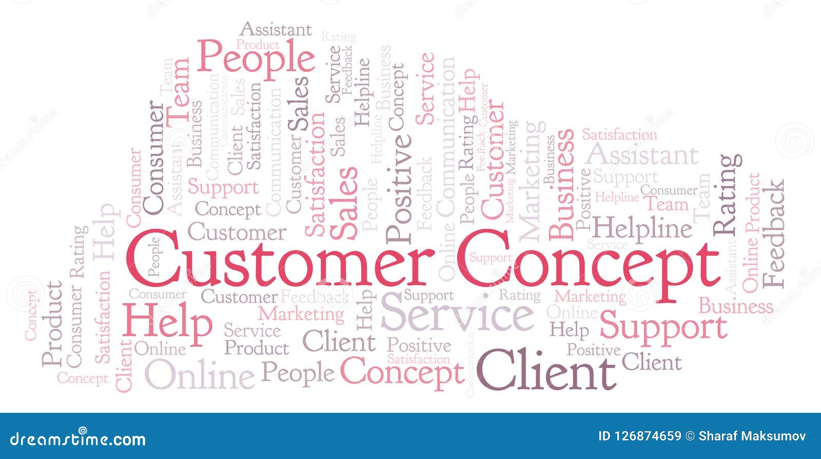 Nube De La Palabra Del Concepto Del Cliente Stock de ilustración ...