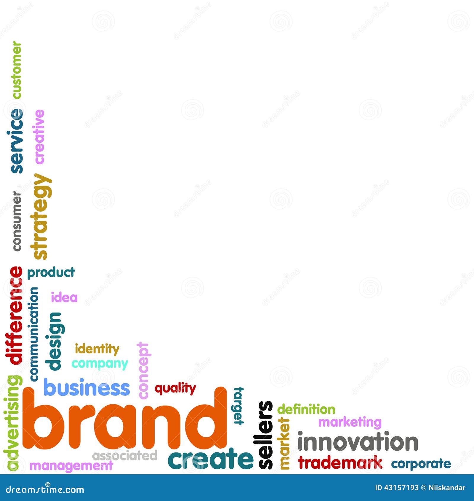 Nube De La Palabra Del Concepto De La Marca Stock de ilustración ...