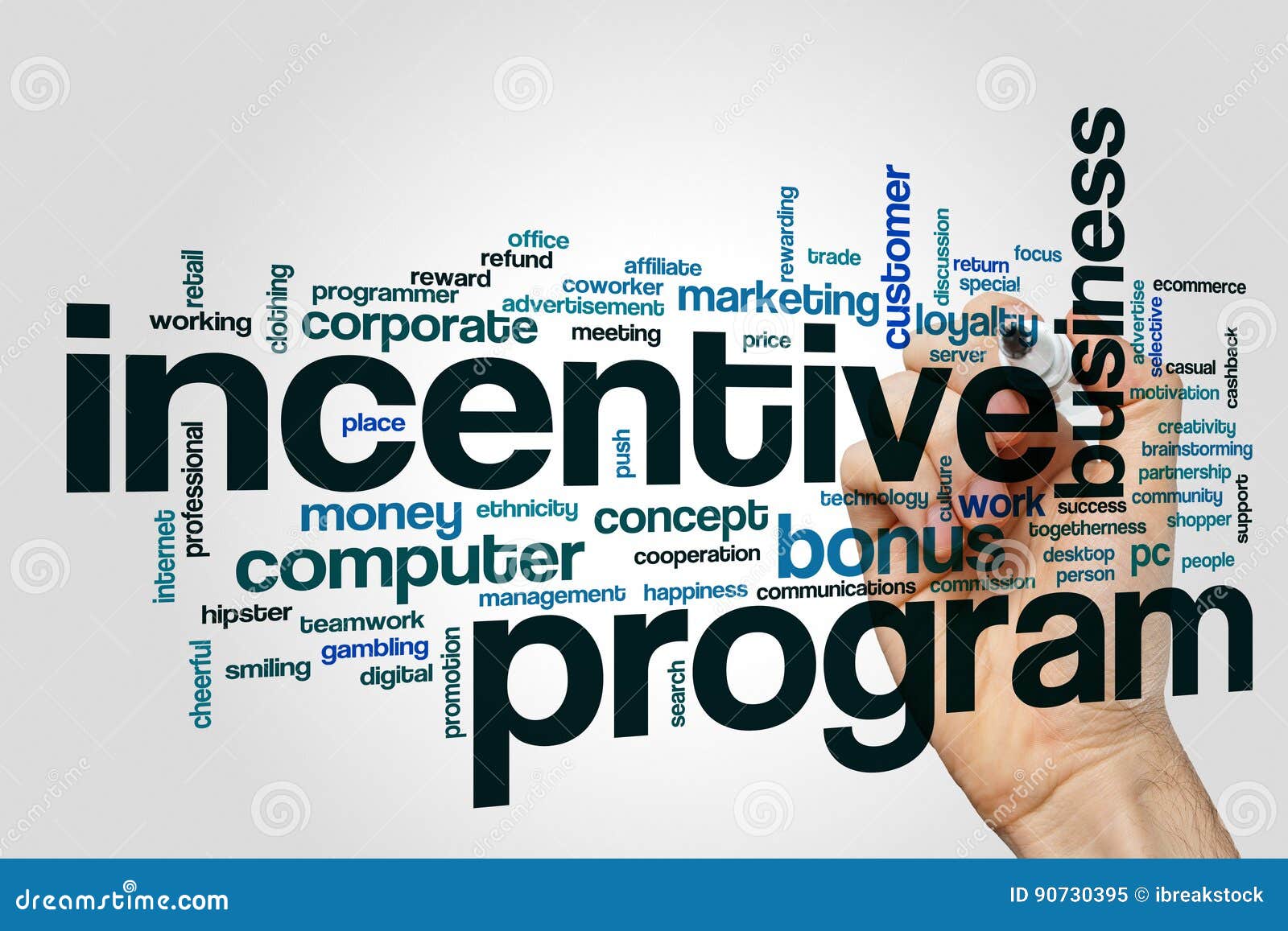 Nube De La Palabra Del Programa Incentivo Imagen de archivo - Imagen de ...