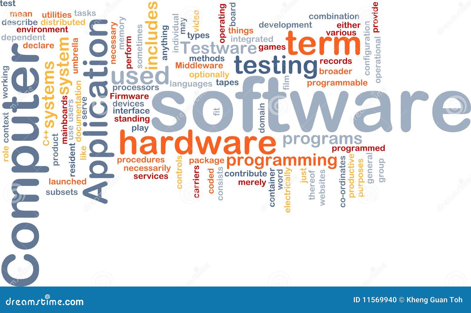 Nube De La Palabra Del Software Stock de ilustración - Ilustración de ...