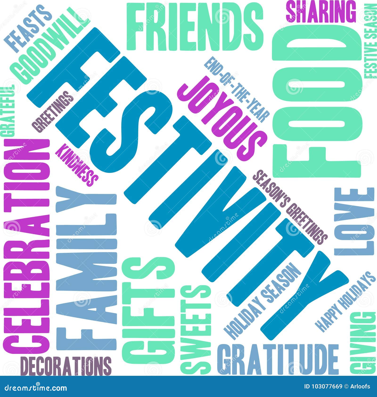 Nube De La Palabra De La Festividad Stock de ilustración - Ilustración ...