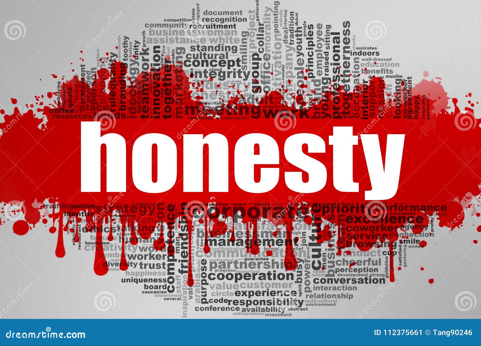 Nube De La Palabra De La Honradez Stock de ilustración - Ilustración de ...