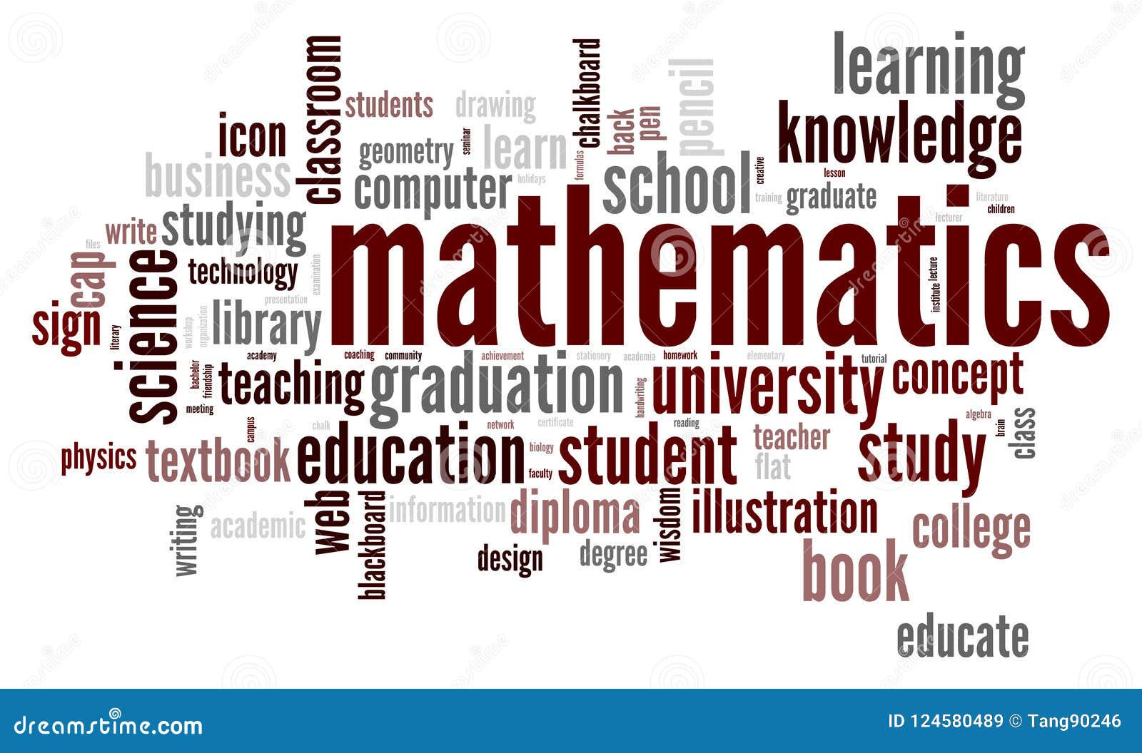 Nube De La Palabra De Las Matemáticas Stock de ilustración ...