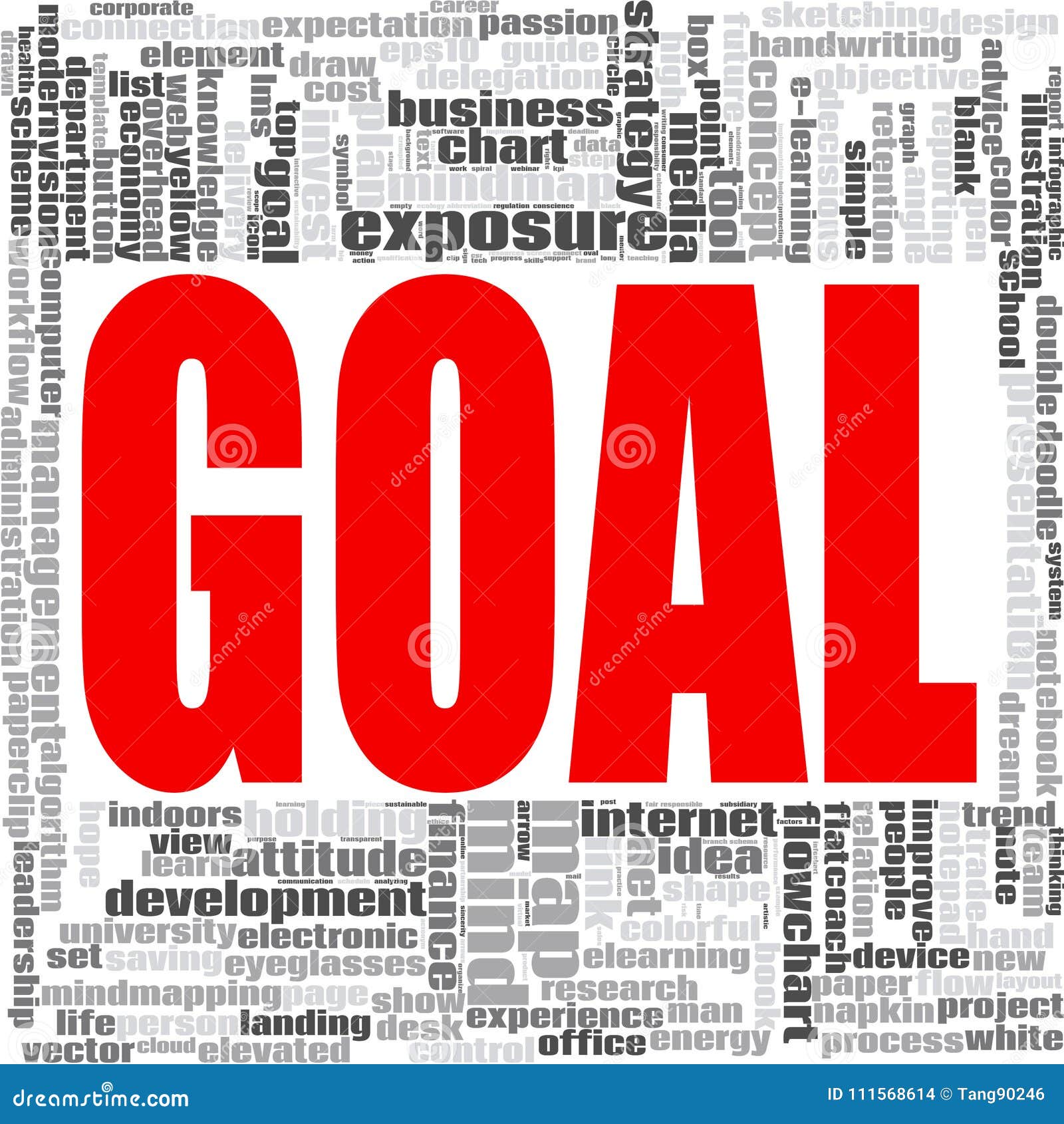 Nube De La Palabra De La Meta Stock de ilustración - Ilustración de ...