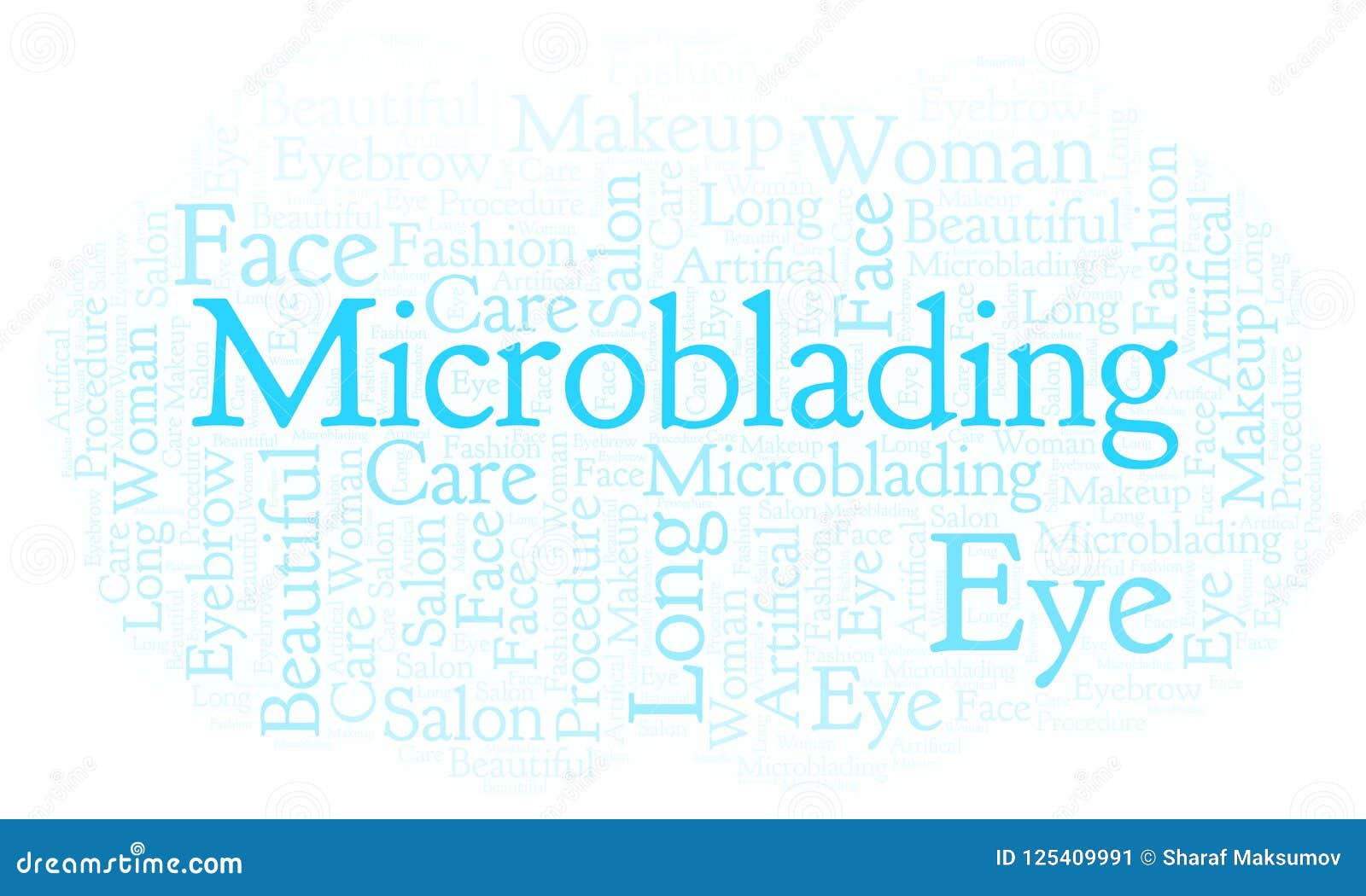 Nube De La Palabra De Microblading Stock de ilustración - Ilustración ...