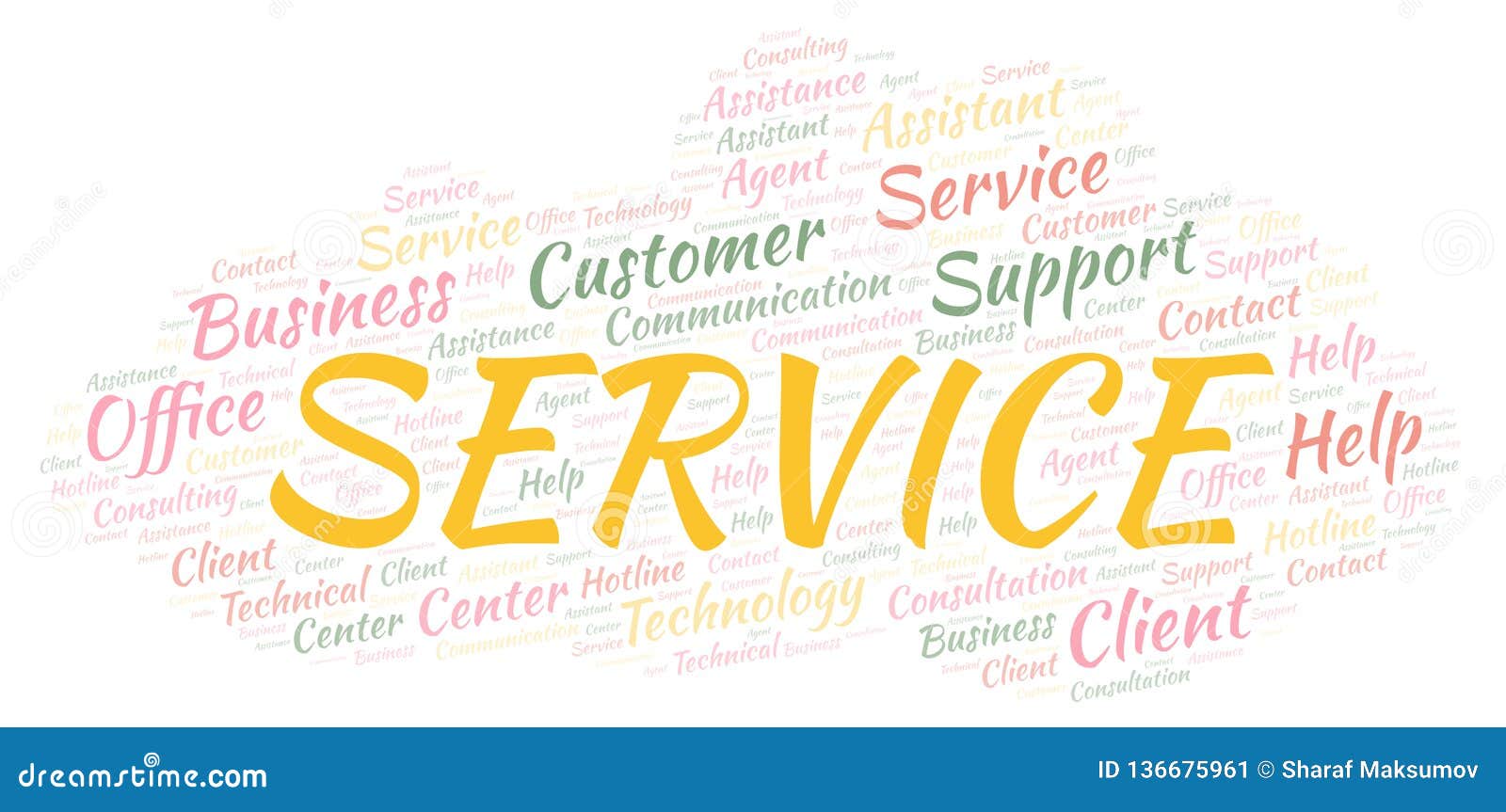 Nube De La Palabra De Servicio Stock de ilustración - Ilustración de ...