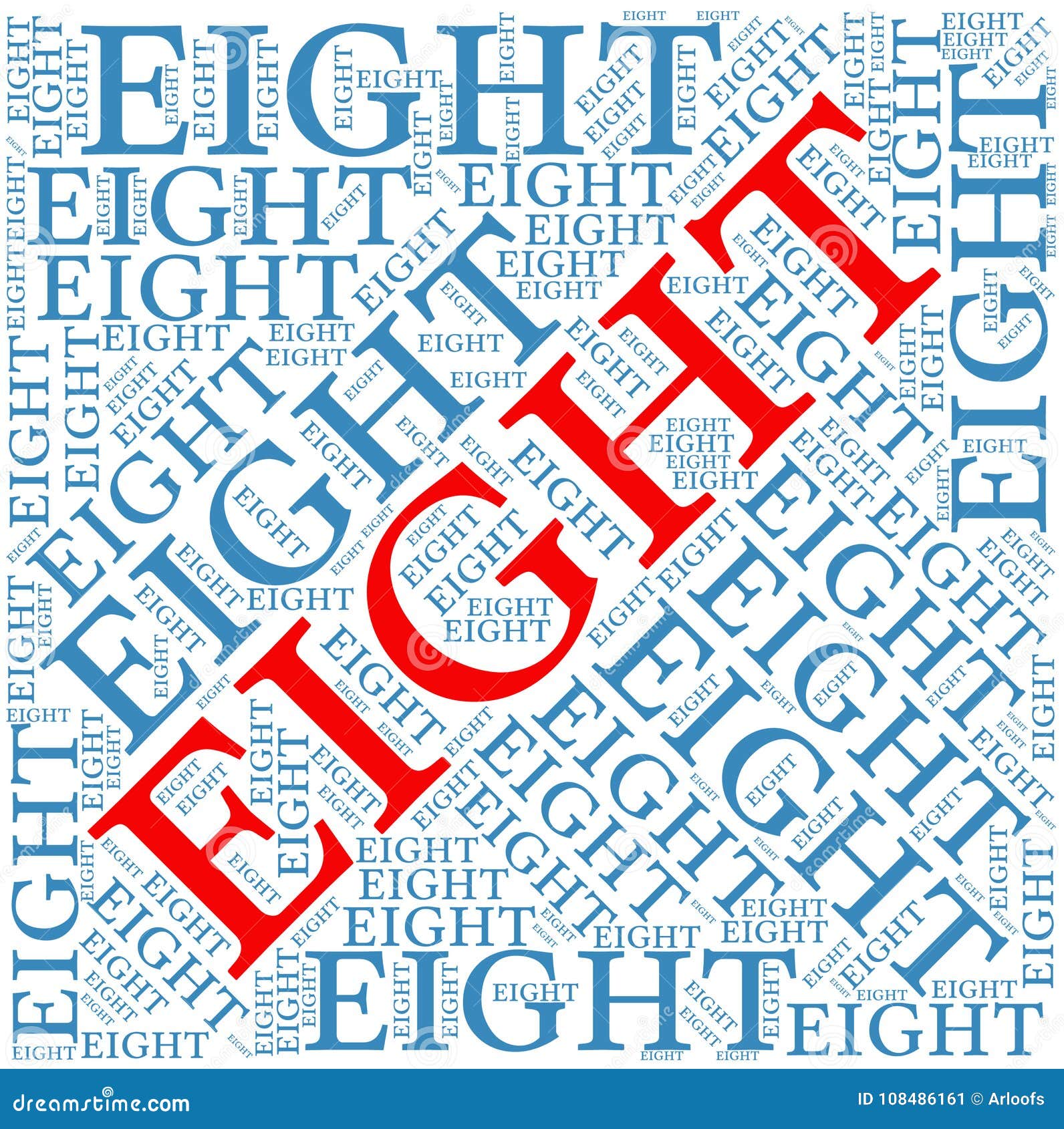 Nube de ocho palabras ilustración del vector. Ilustración de flotador ...