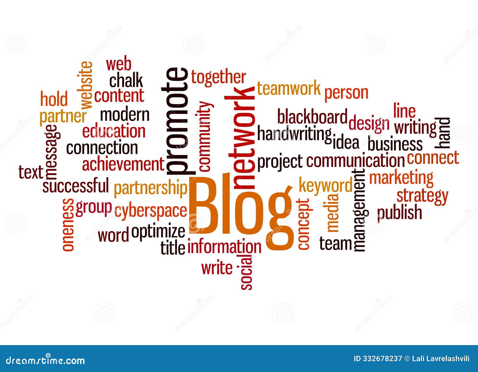 Nube De Palabras Con Concepto De Blog Stock de ilustración ...