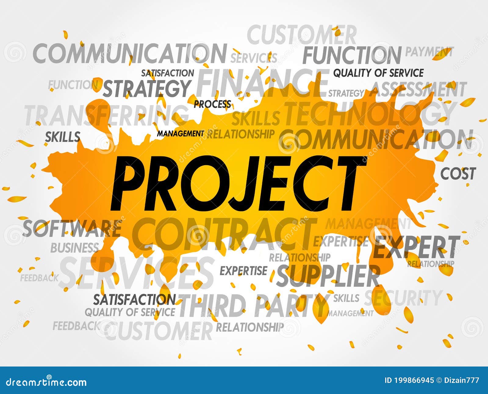 Nube de palabras PROJECT stock de ilustración. Ilustración de programa ...