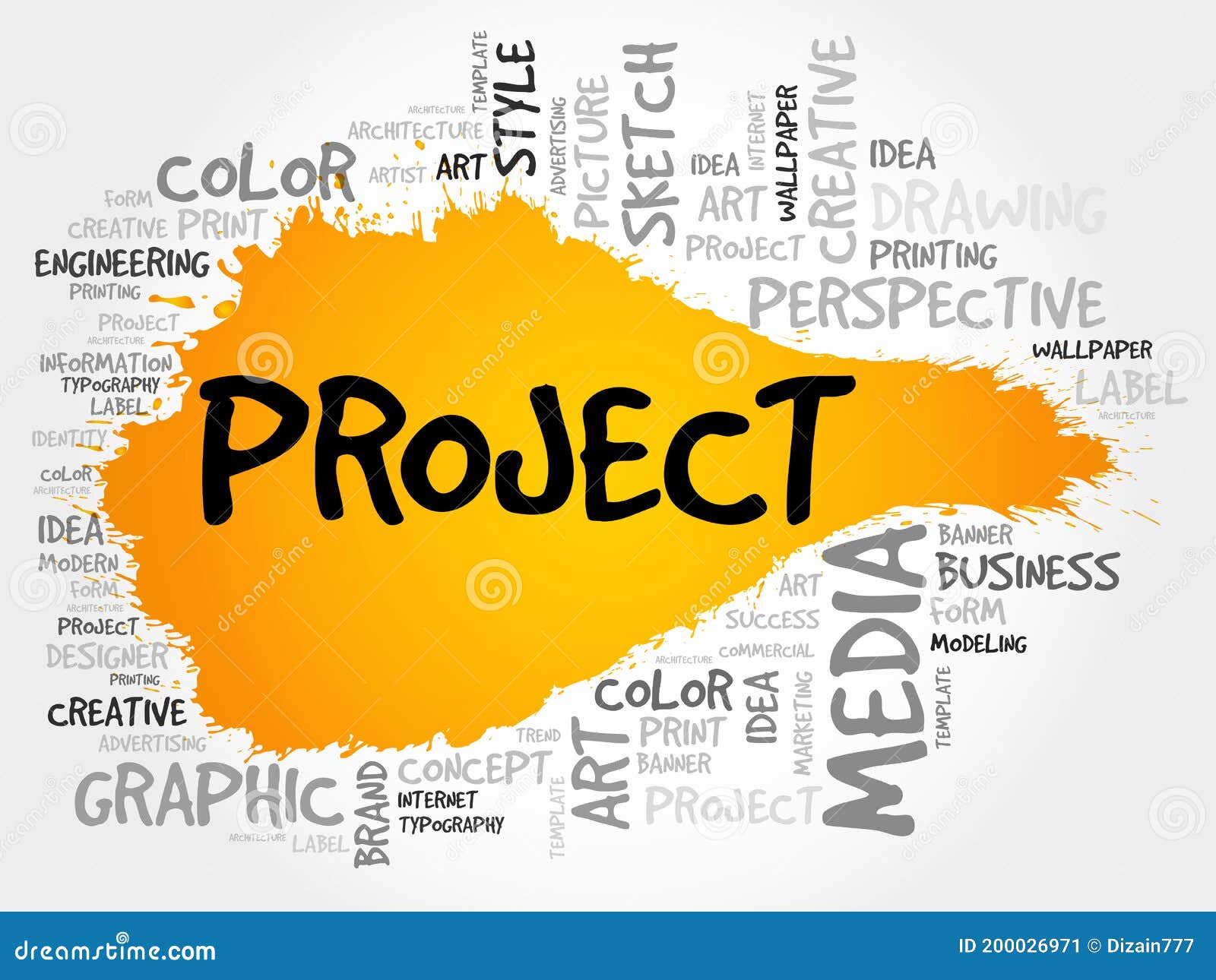 Nube de palabras PROJECT stock de ilustración. Ilustración de gerencia ...