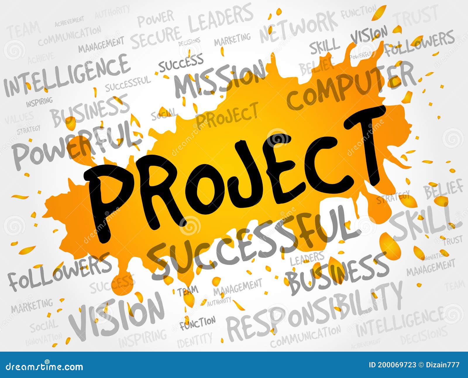 Nube de palabras PROJECT stock de ilustración. Ilustración de mejora ...