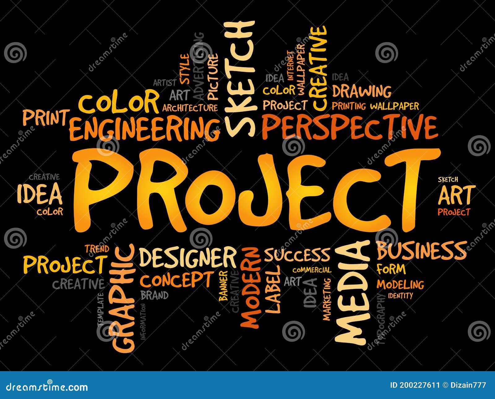 Nube de palabras PROJECT stock de ilustración. Ilustración de ...