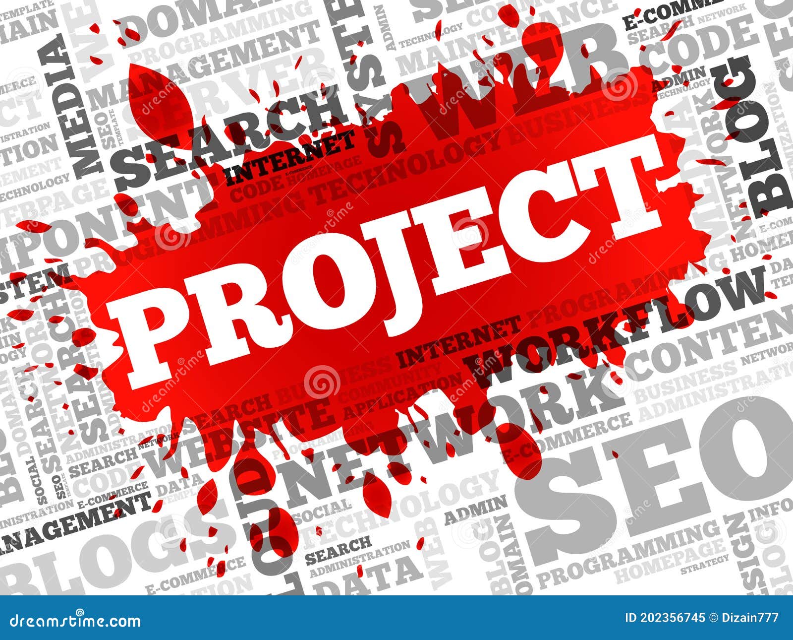 Nube De Palabras De Proyecto Stock de ilustración - Ilustración de ...