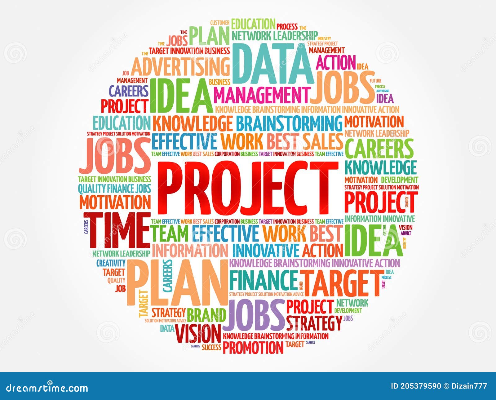 Nube De Palabras De Proyecto Stock de ilustración - Ilustración de ...