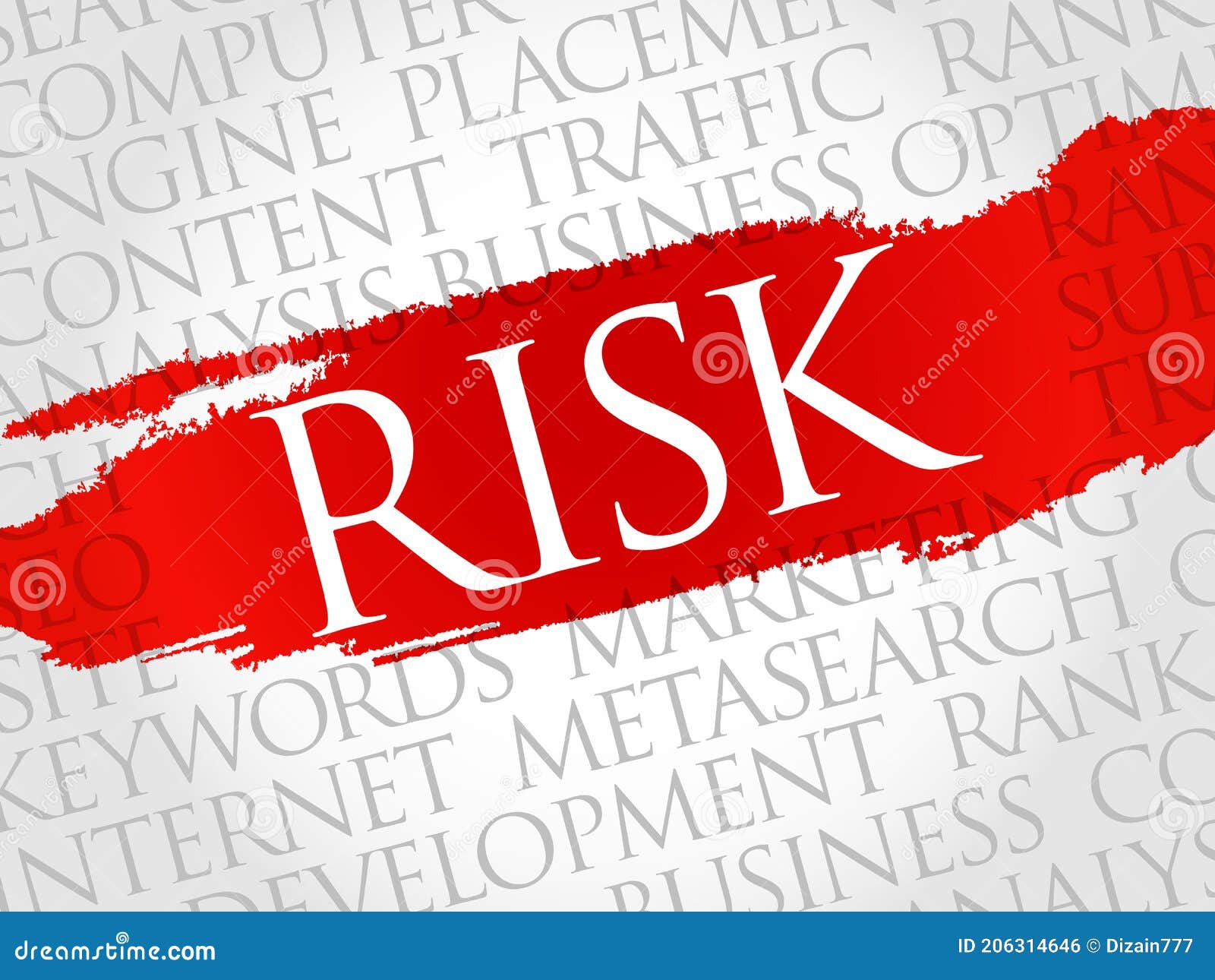 Nube de palabras de riesgo stock de ilustración. Ilustración de ...