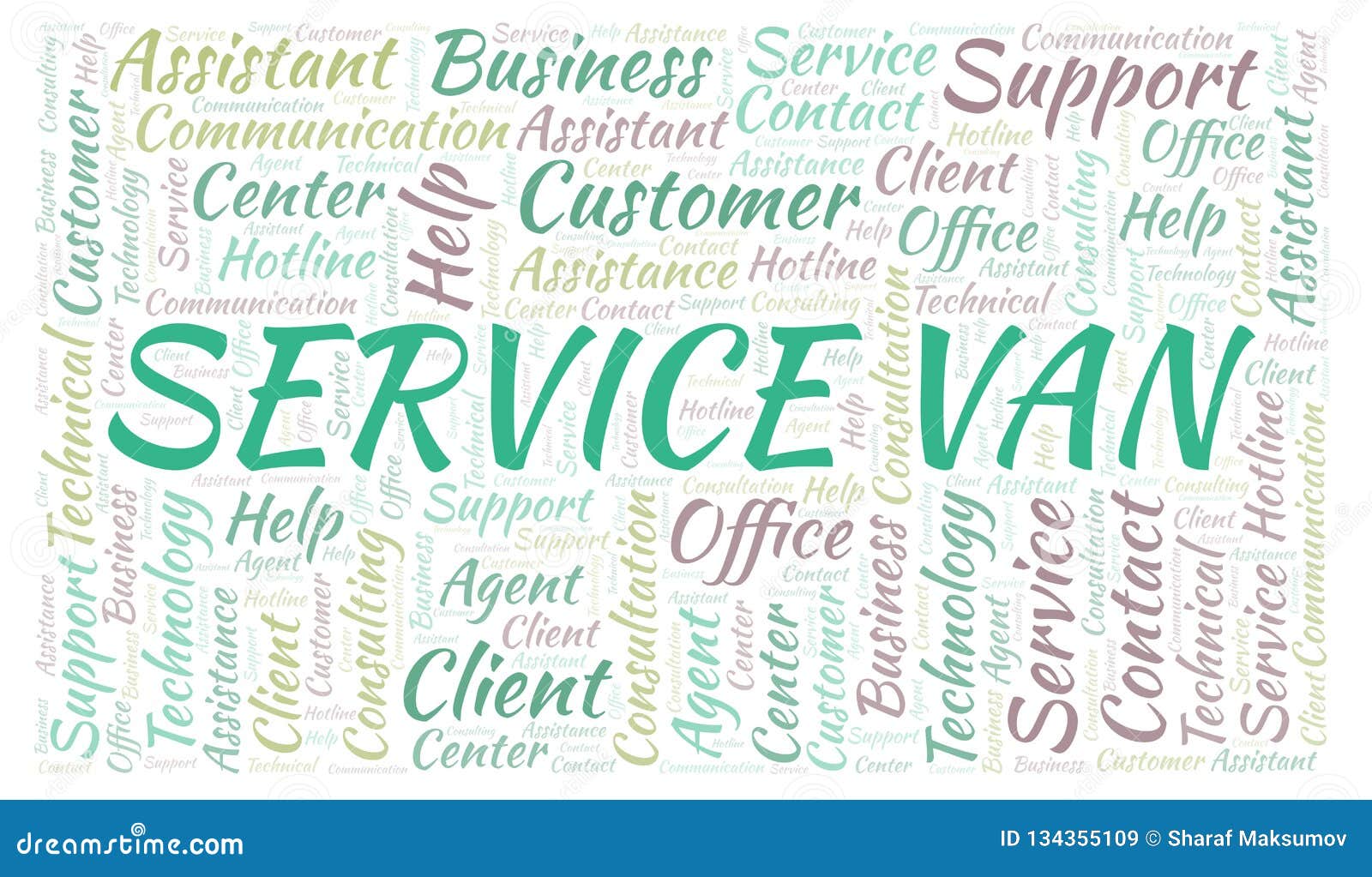 Nube De Van Word Del Servicio Stock de ilustración - Ilustración de ...