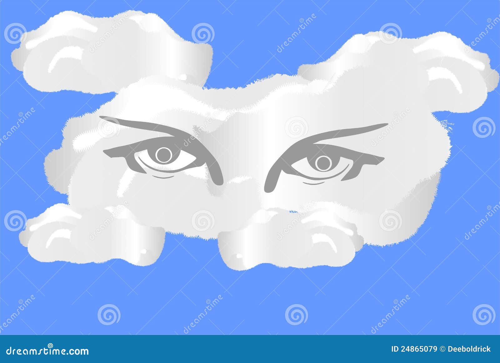 Nube del ojo stock de ilustración. Ilustración de aislado - 24865079