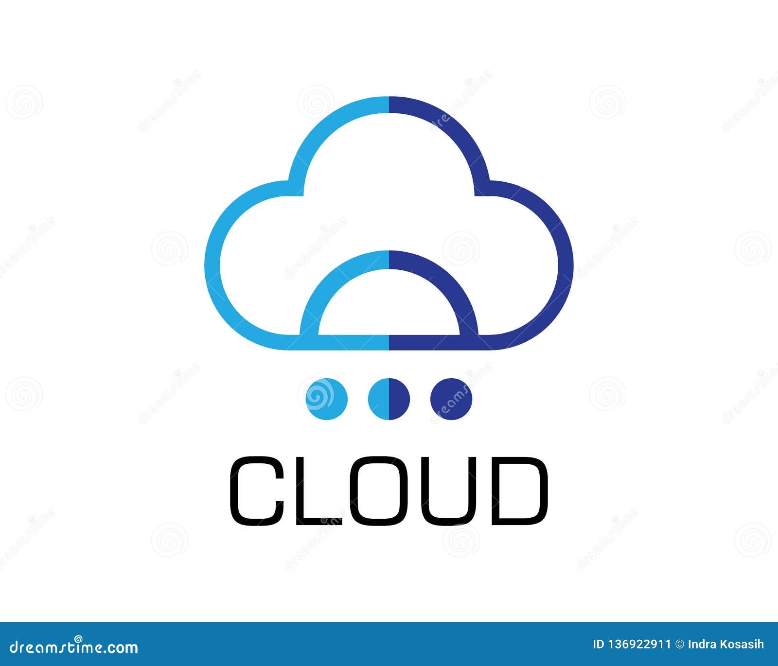 Nube Logo Template ilustración del vector. Ilustración de carta - 136922911