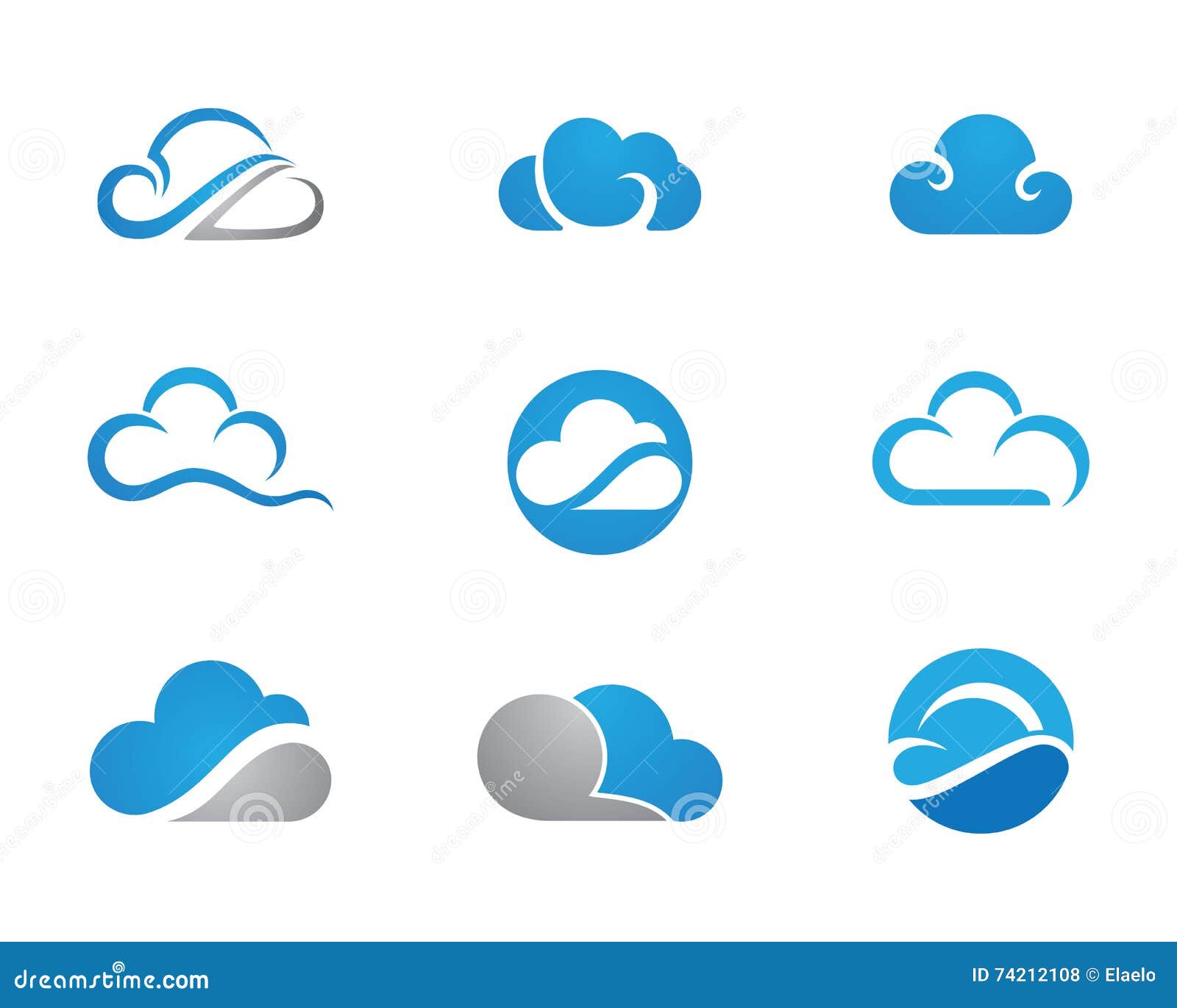 Logotipo De Nube En Forma De Hongo Ilustración De Vector De Diseño