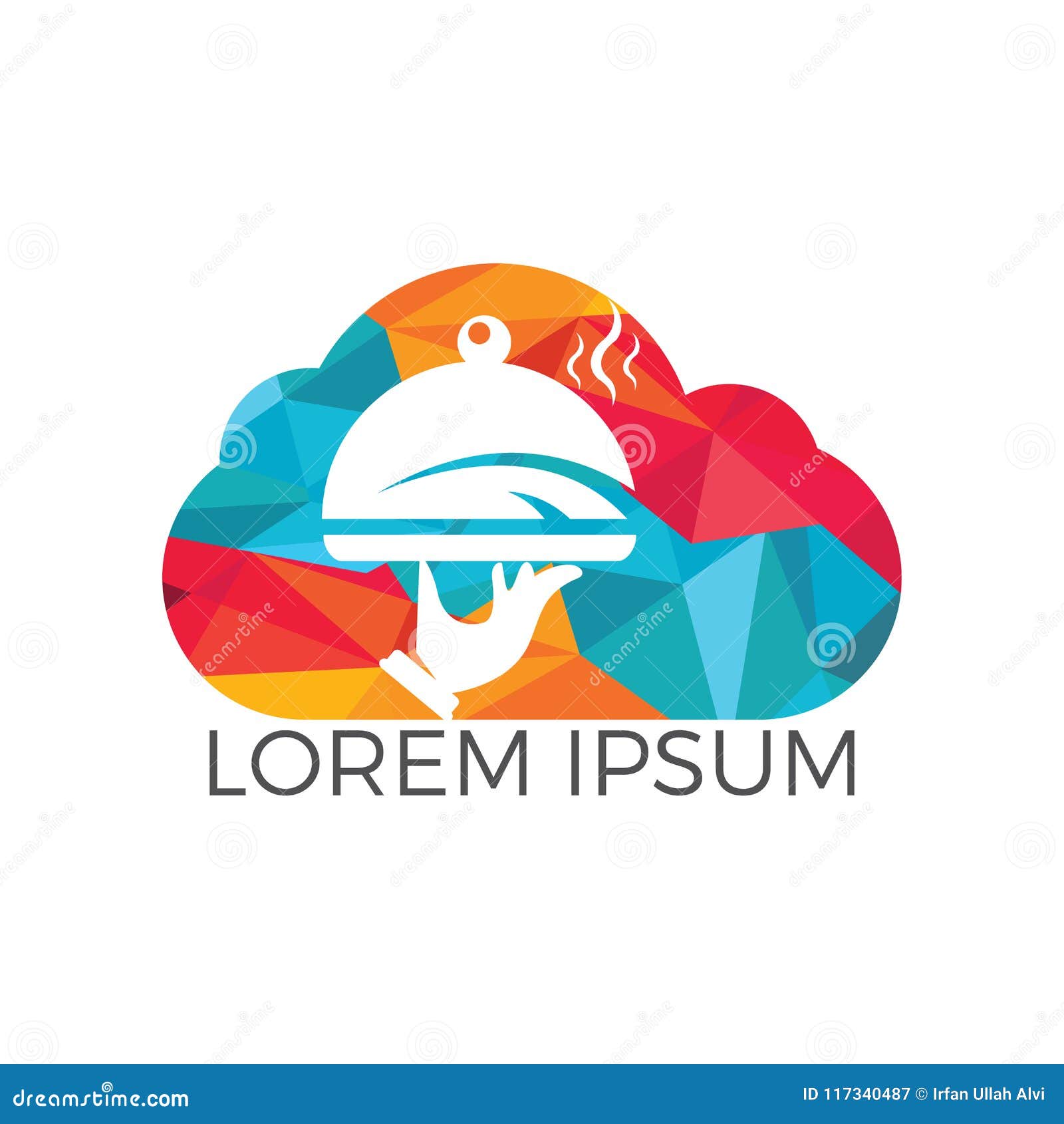 Nube Sabrosa Logo Design De La Comida Ilustración del Vector ...