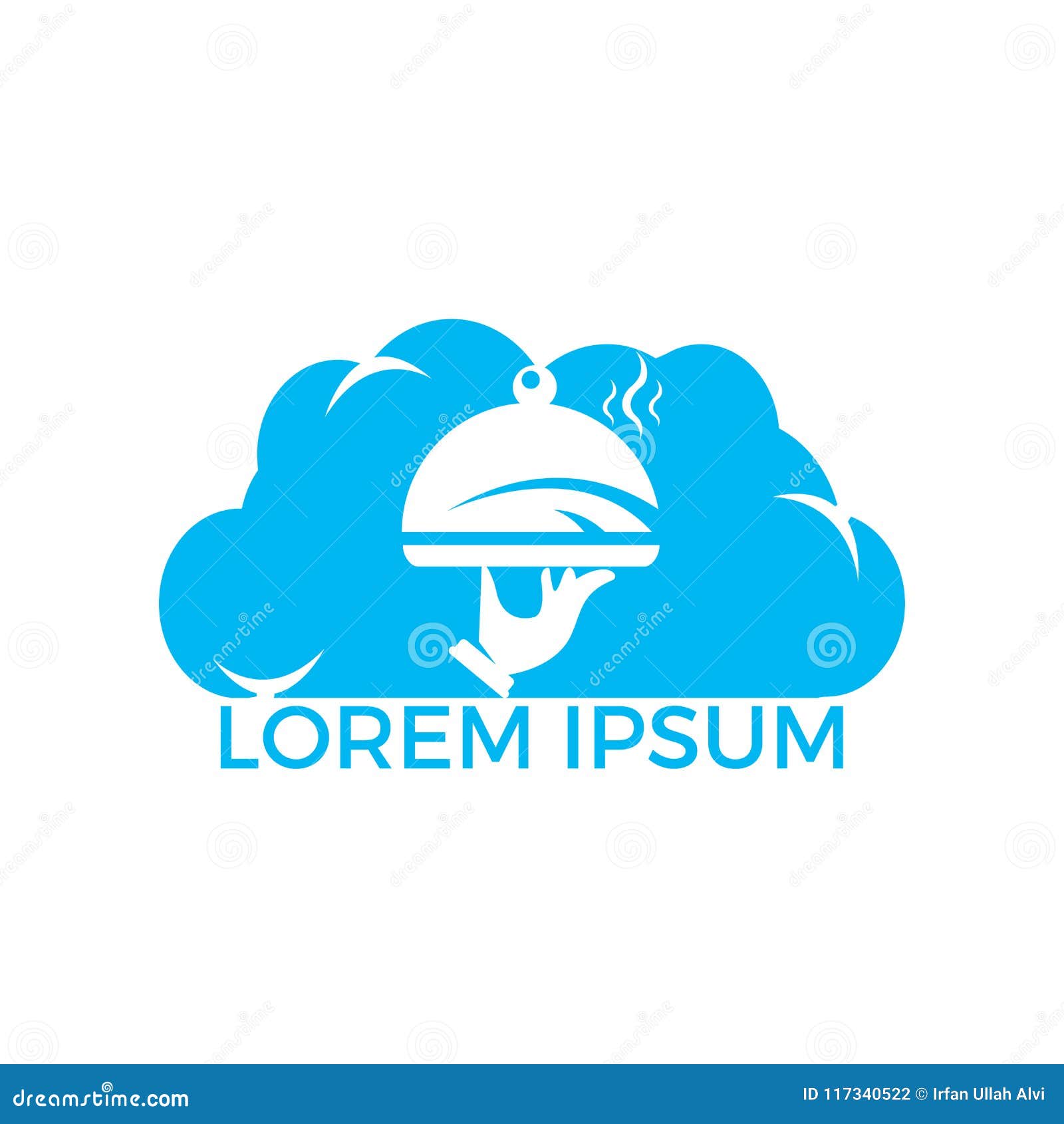 Nube Sabrosa Logo Design De La Comida Ilustración del Vector ...