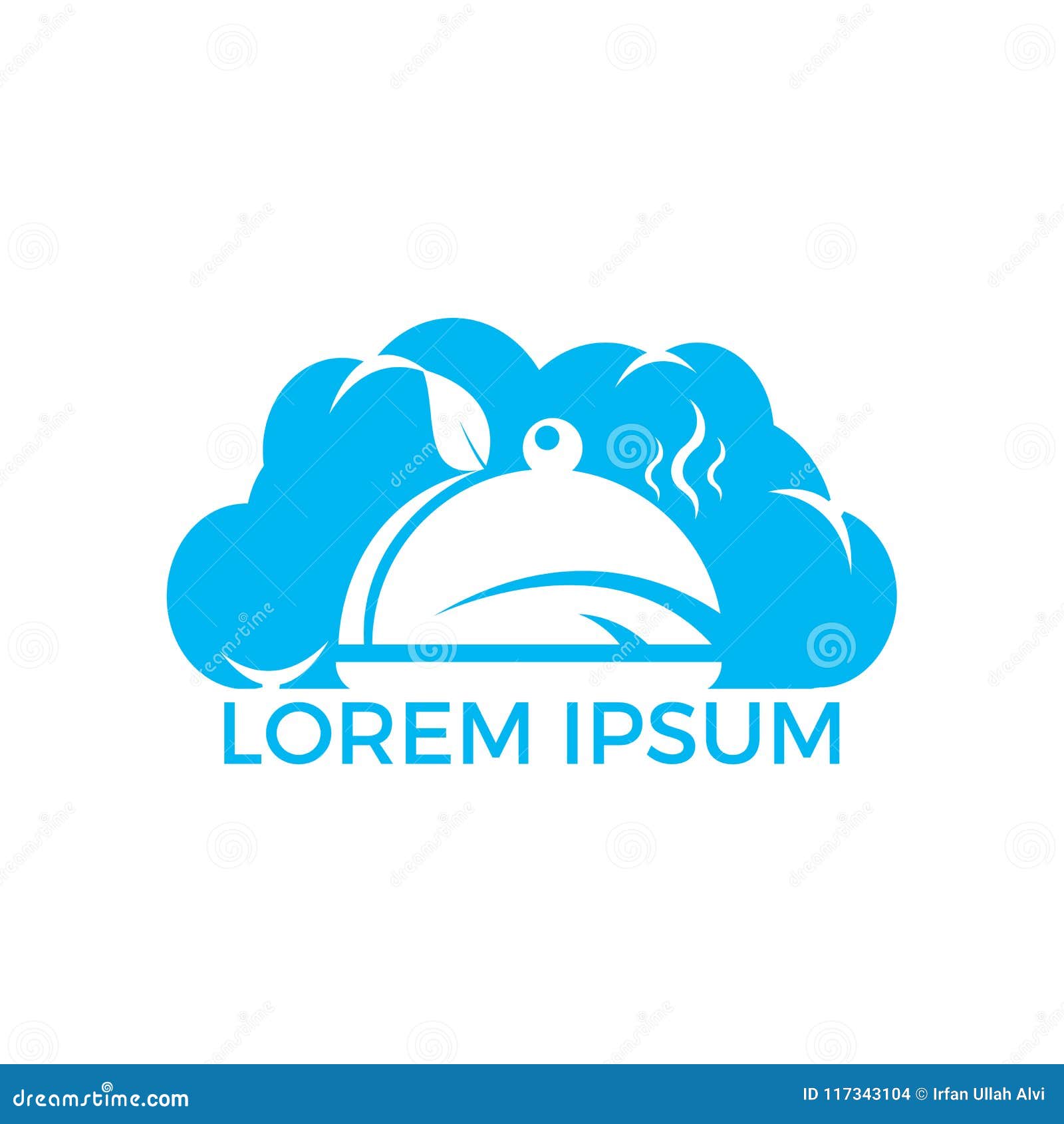 Nube Sabrosa Logo Design De La Comida Ilustración del Vector ...