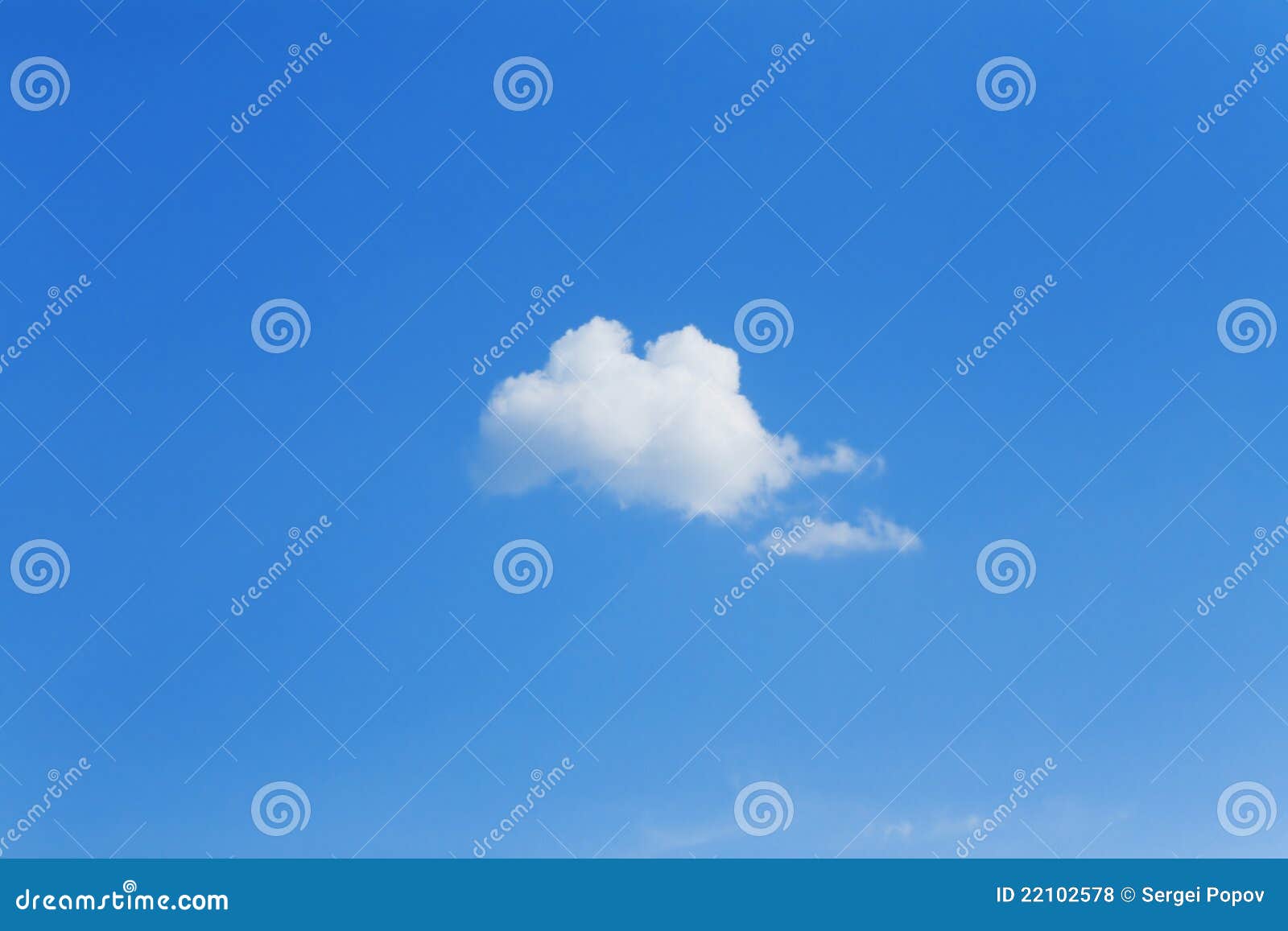 Nube sola foto de archivo. Imagen de rayo, aire, belleza - 22102578