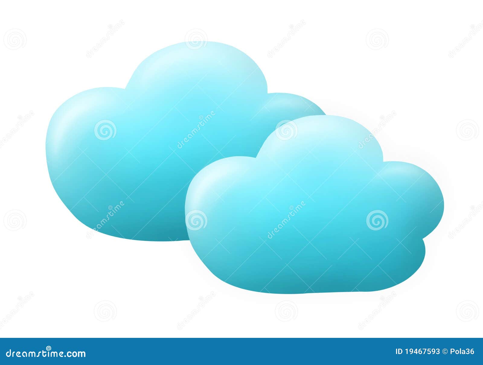 Nubes azules stock de ilustración. Ilustración de azul - 19467593