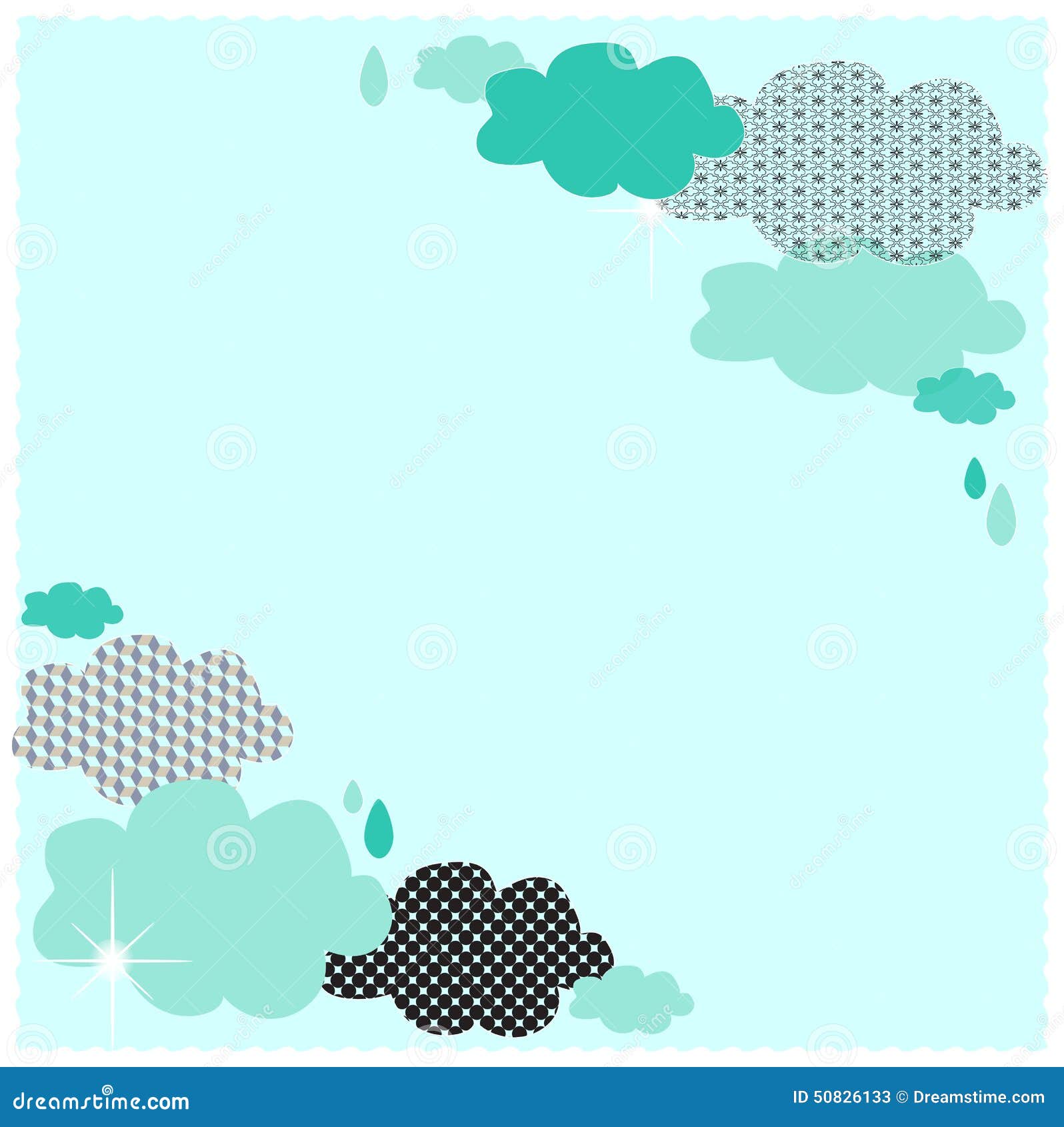 Nubes azules ilustración del vector. Ilustración de libertad - 50826133