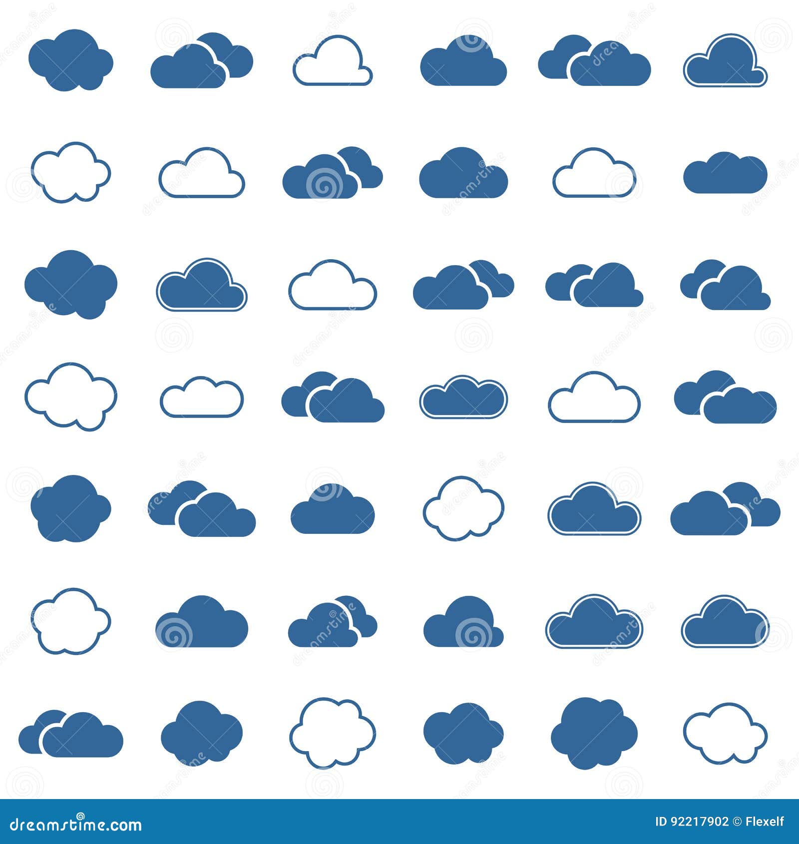 Nubes azules ilustración del vector. Ilustración de papel - 92217902