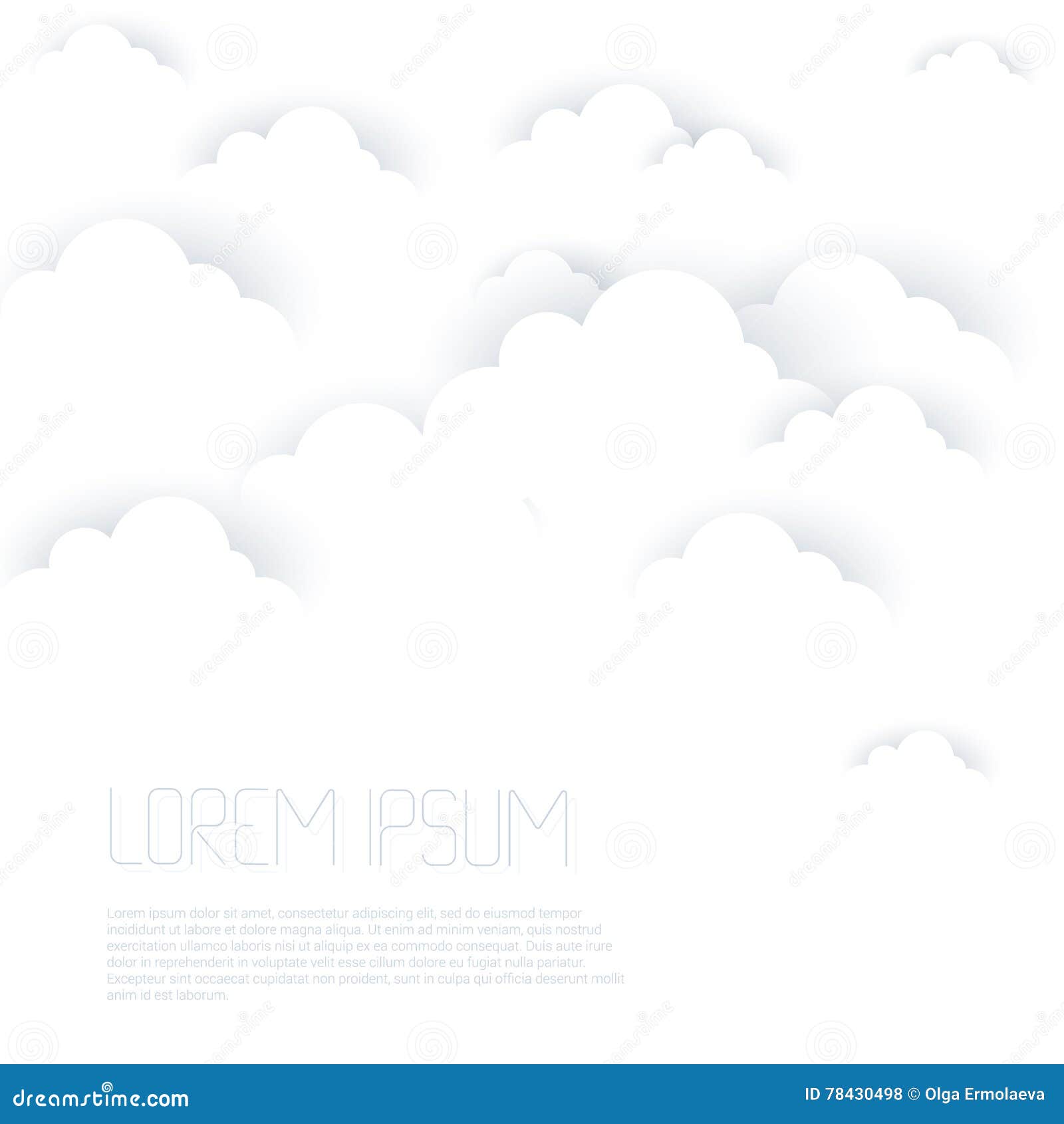 Nubes Blancas Del Vector En El Fondo Blanco Ilustración del Vector ...