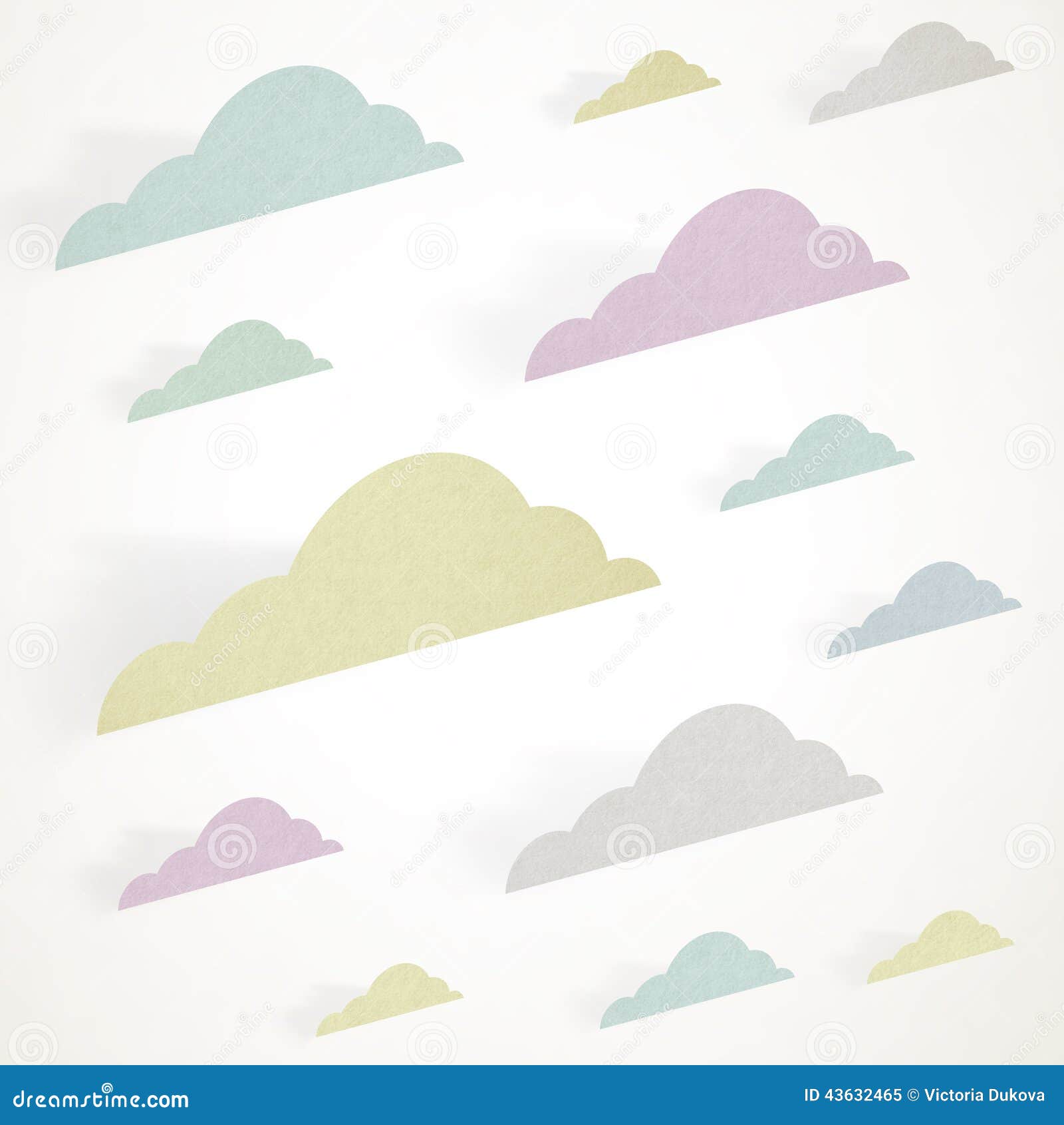 Nubes coloreadas stock de ilustración. Ilustración de conceptos - 43632465