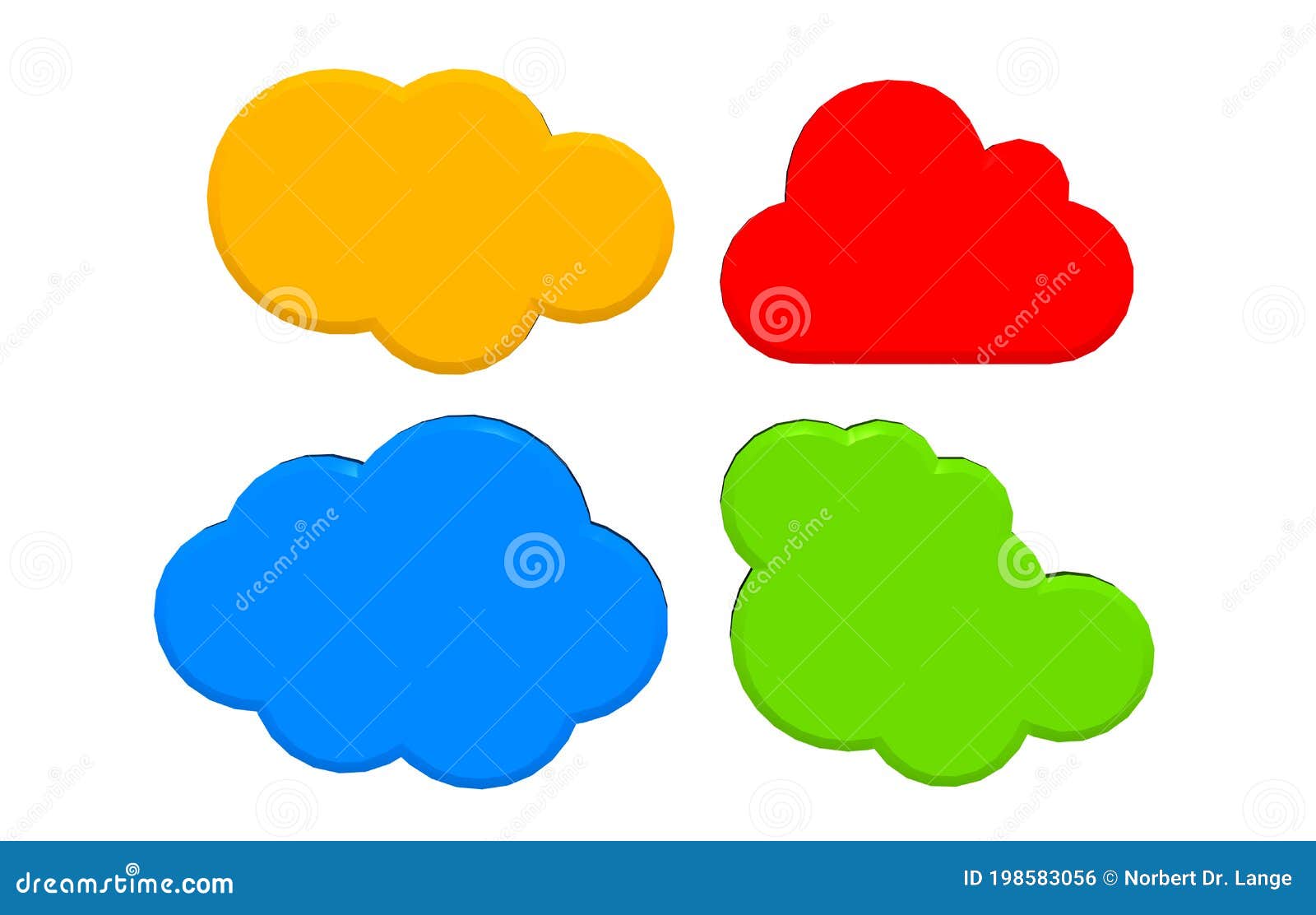 Nubes de colores stock de ilustración. Ilustración de historieta ...