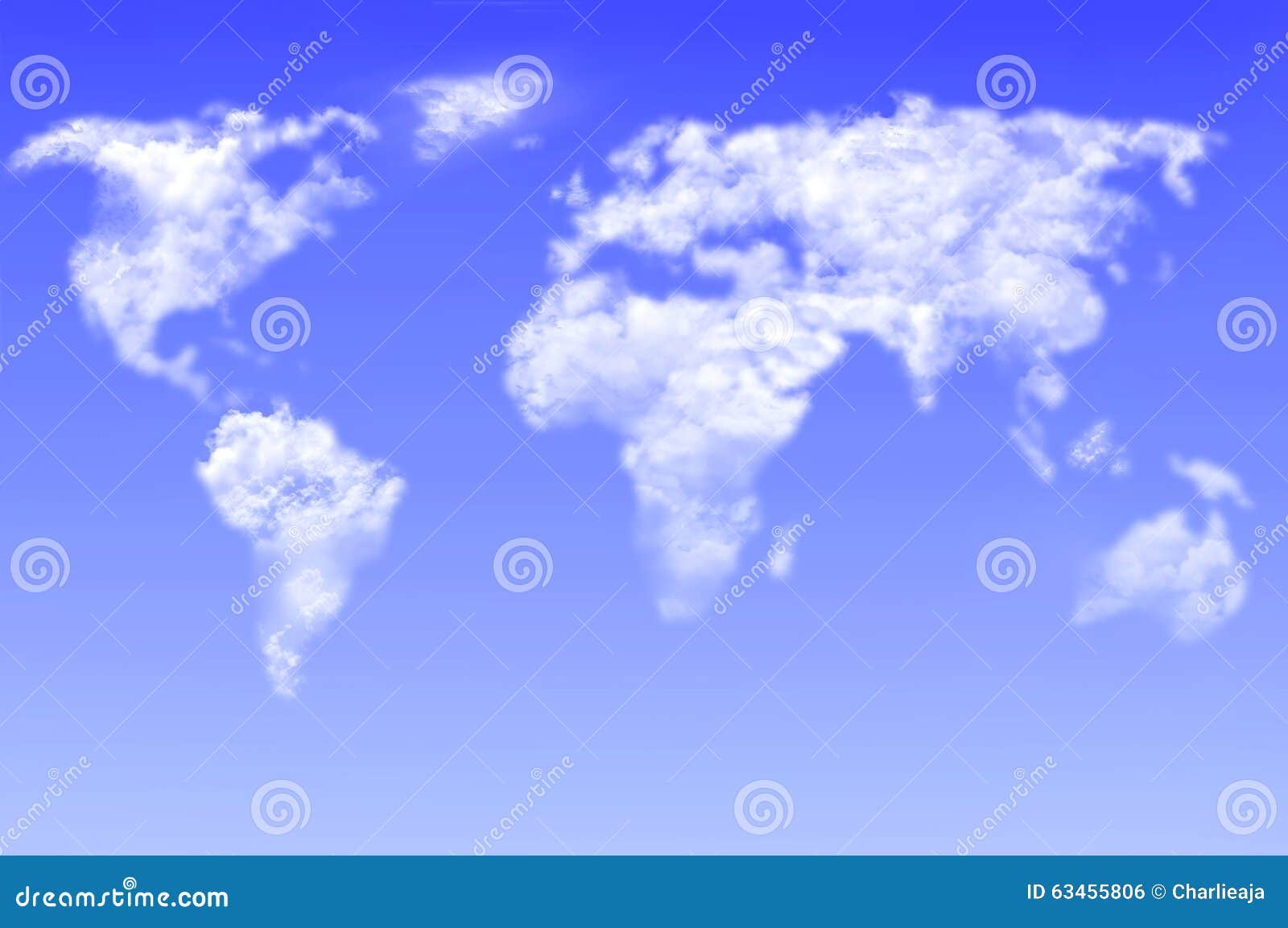Nubes del mapa del mundo foto de archivo. Imagen de tierra - 63455806