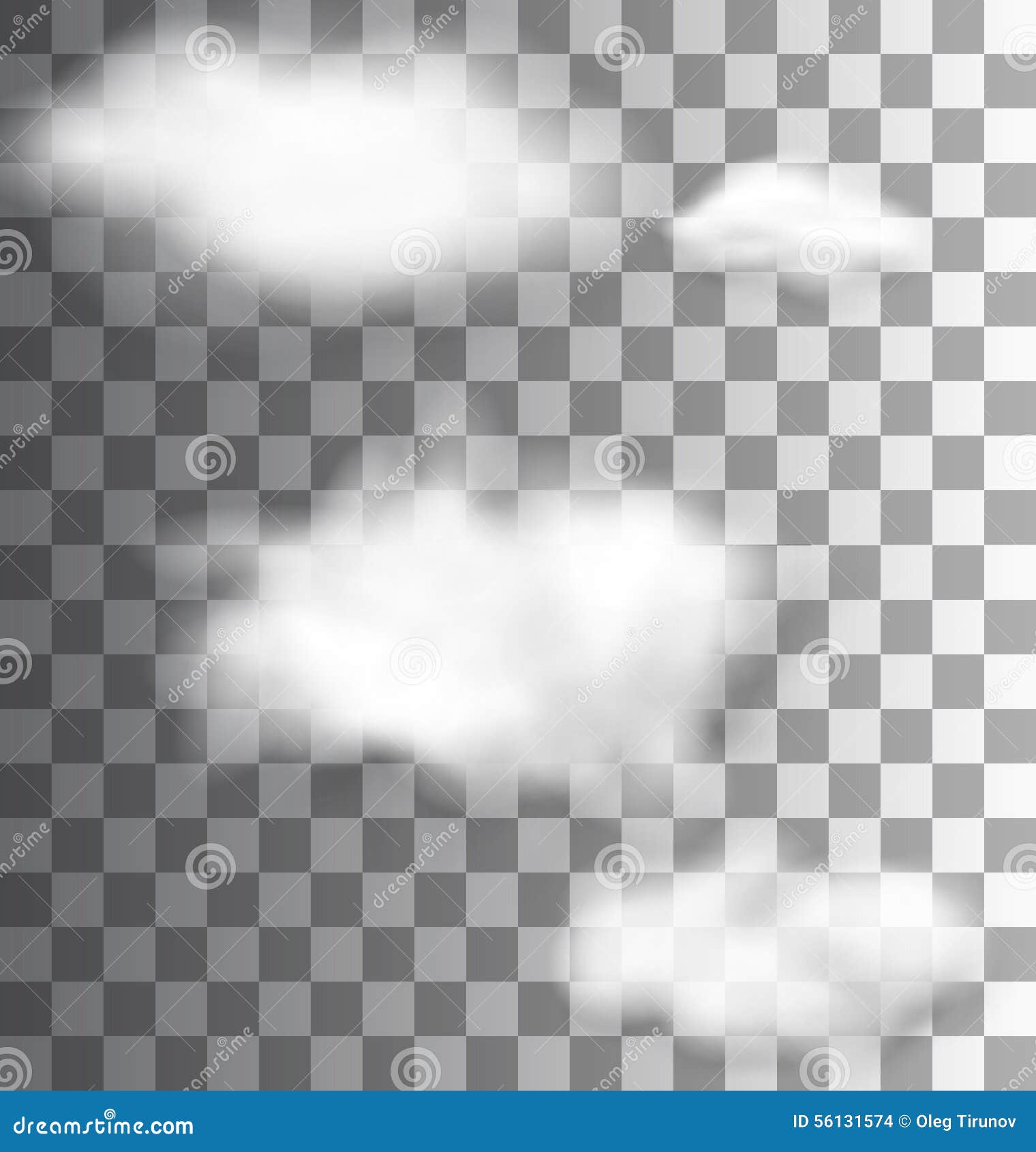 Nubes Transparentes Mullidas Determinadas Ilustración del Vector ...