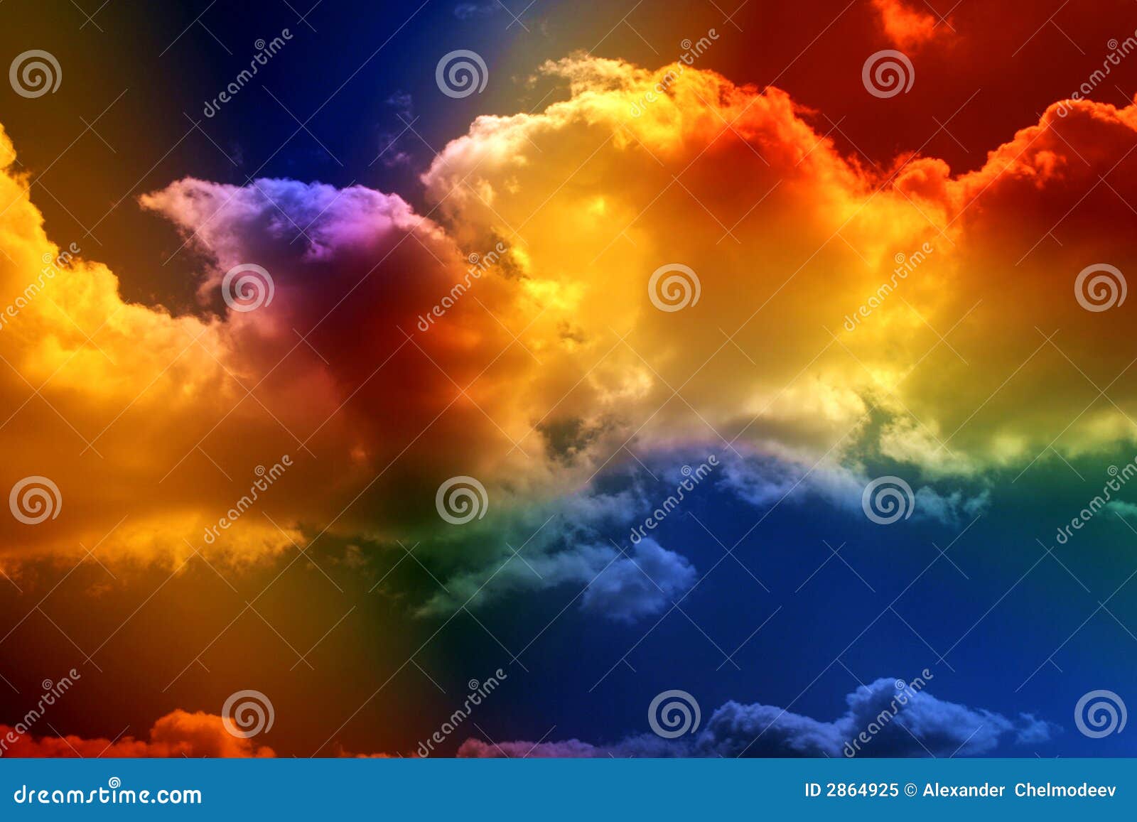 Nubi colorate. immagine stock. Immagine di nubi, grigio - 2864925