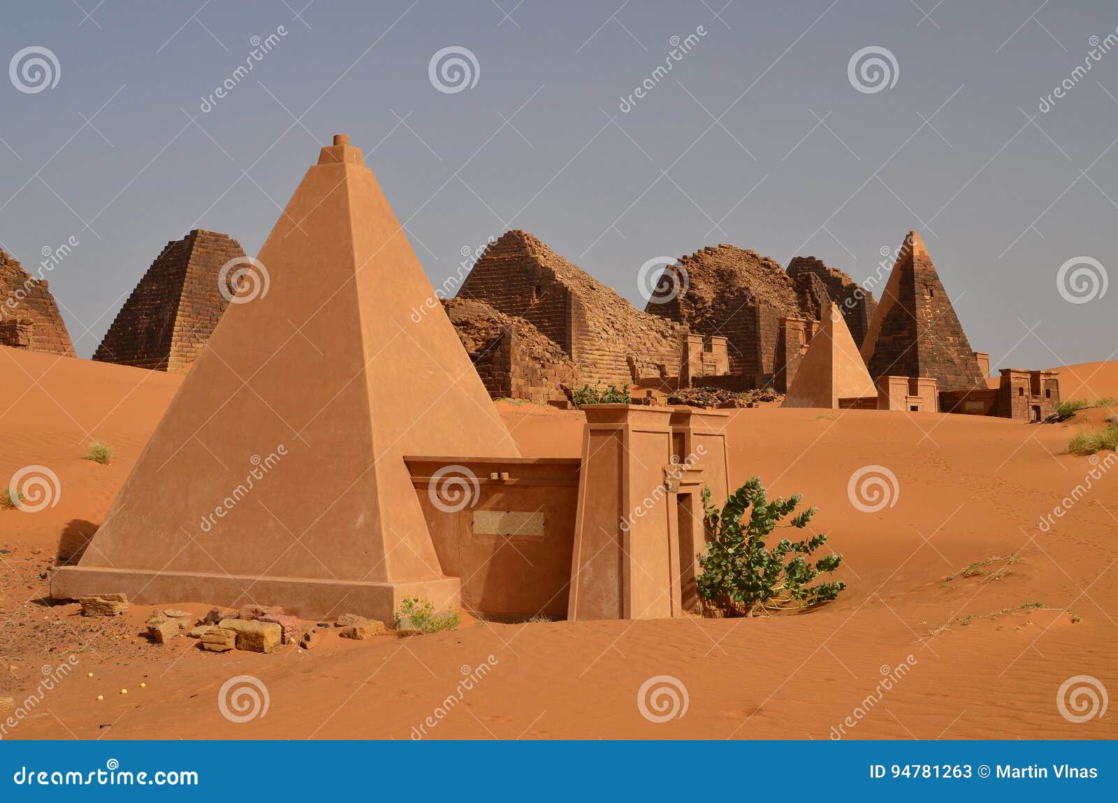 Nubian Pyramid in Sudan stock image. Image of sand, sandstone - 94781263