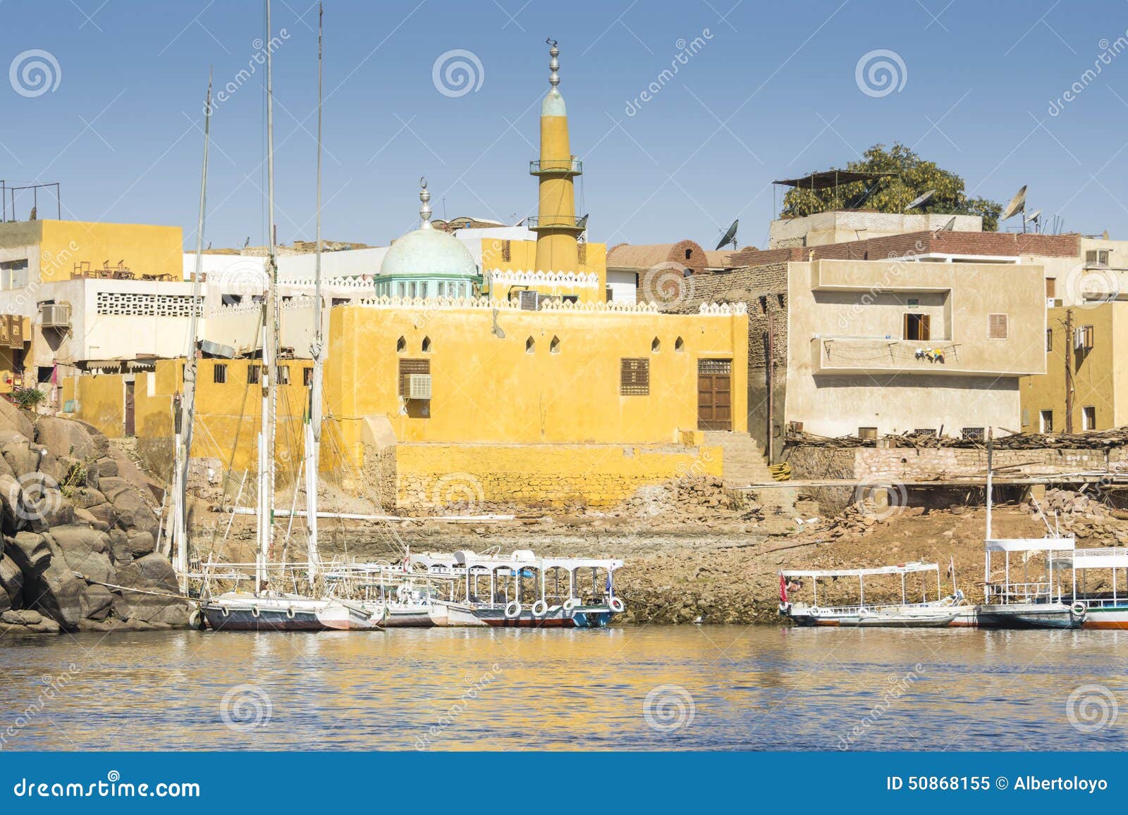 Nubian Village, Elephantine Island, Egypt Stock Image - Image of ...