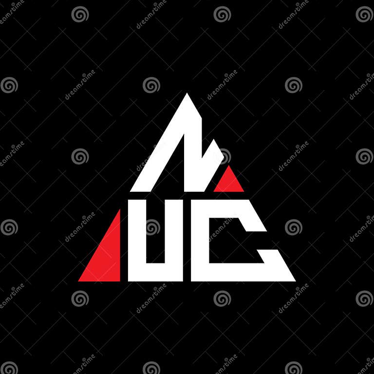 NUC Triangle Letter Logo Design with Triangle Shape. NUC Triangle Logo ...